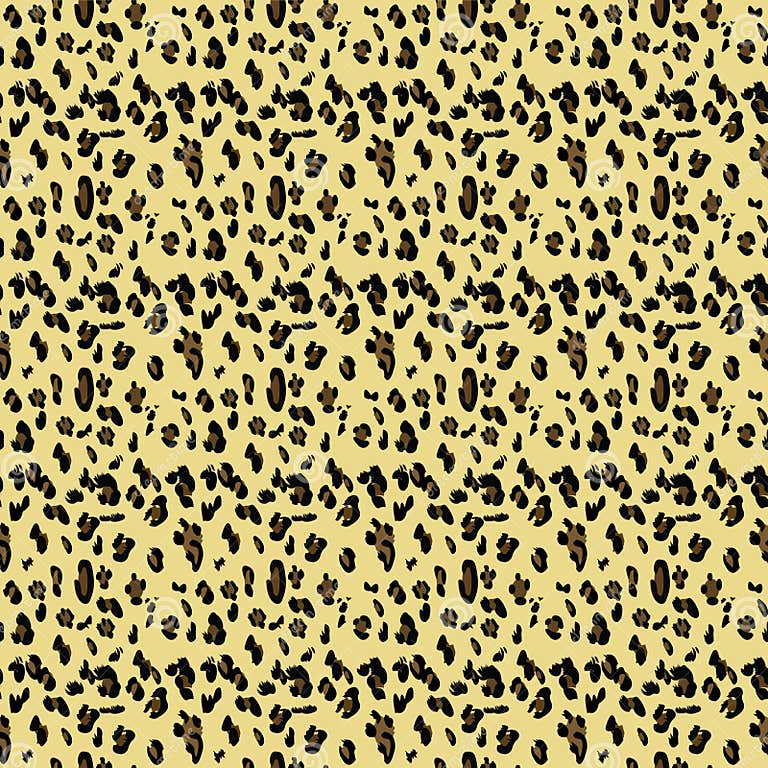Brown Leopard Pattern with Perfect Spots Stock Illustration ...