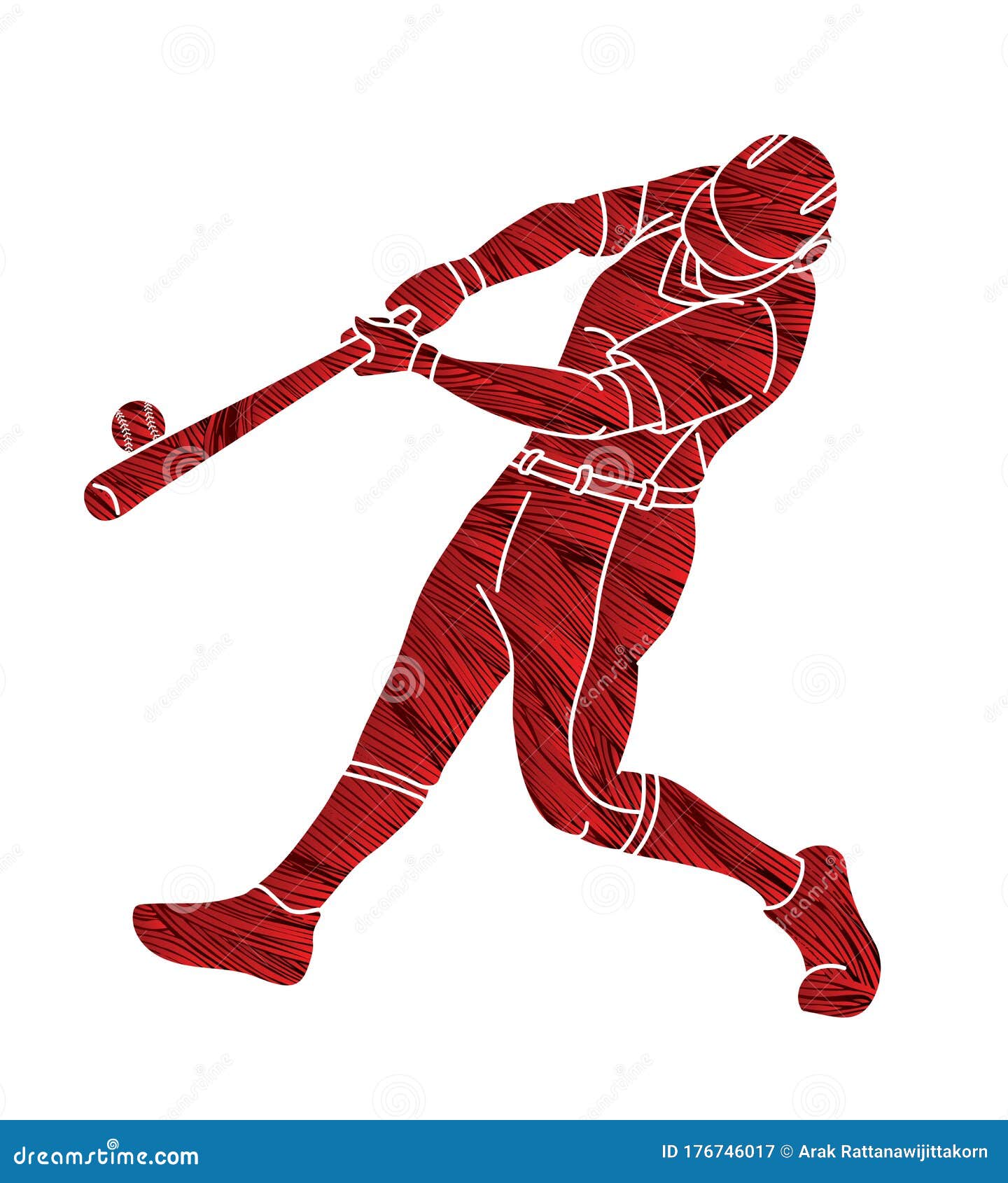 Baseball Player Action Cartoon Sport Graphic Stock Vector ...