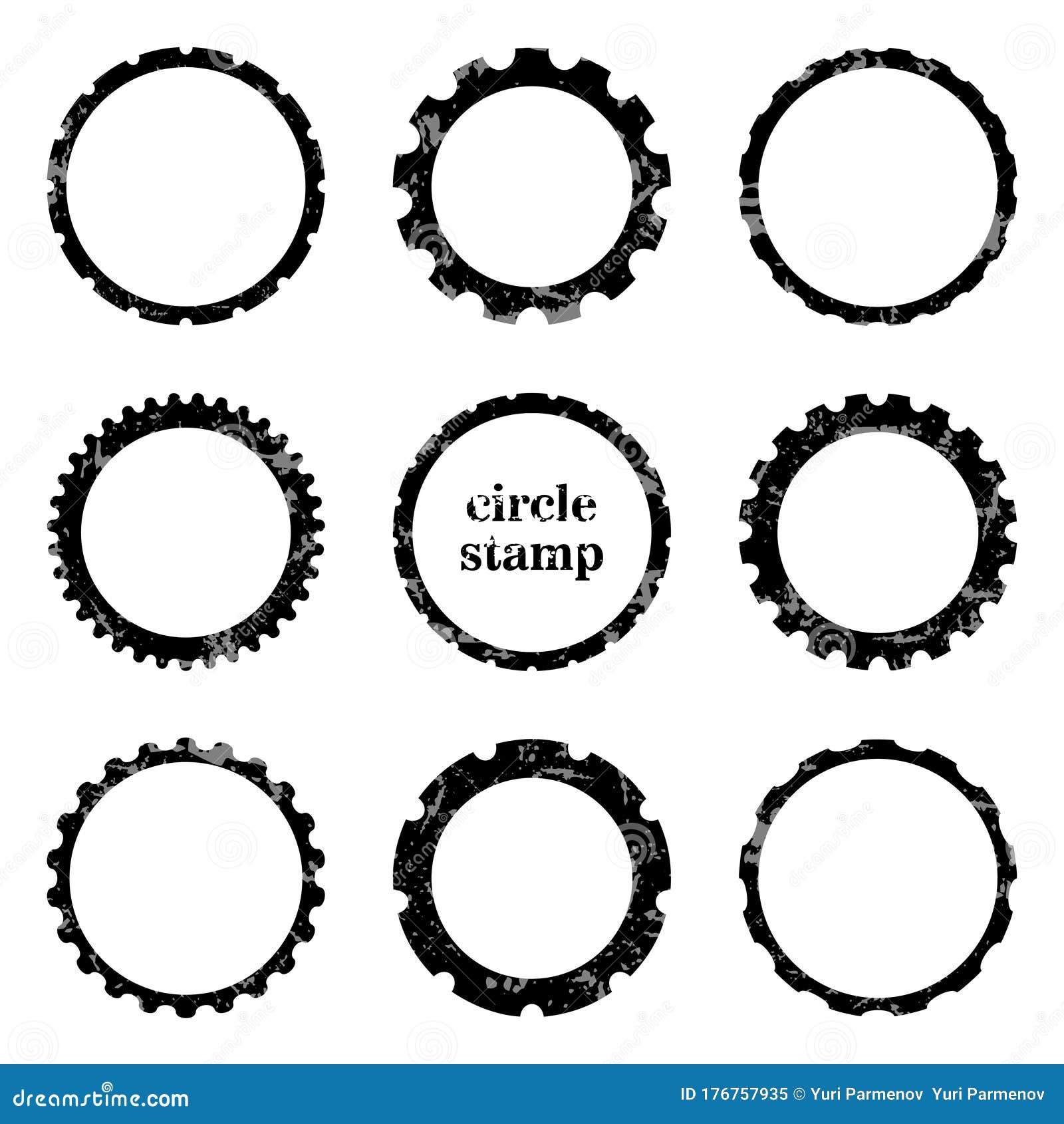 Circle Stamp Vector