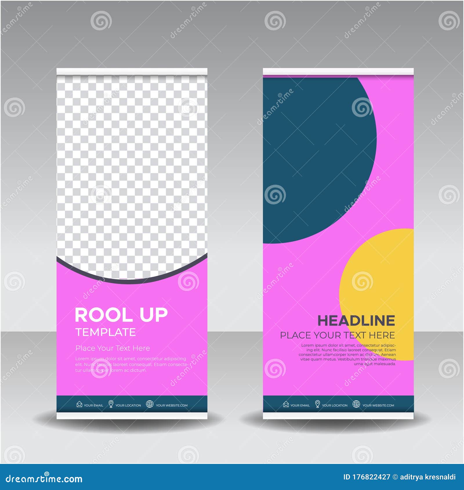 Signboard Design for Advertising Brochure Flyer Template, with Simple ...