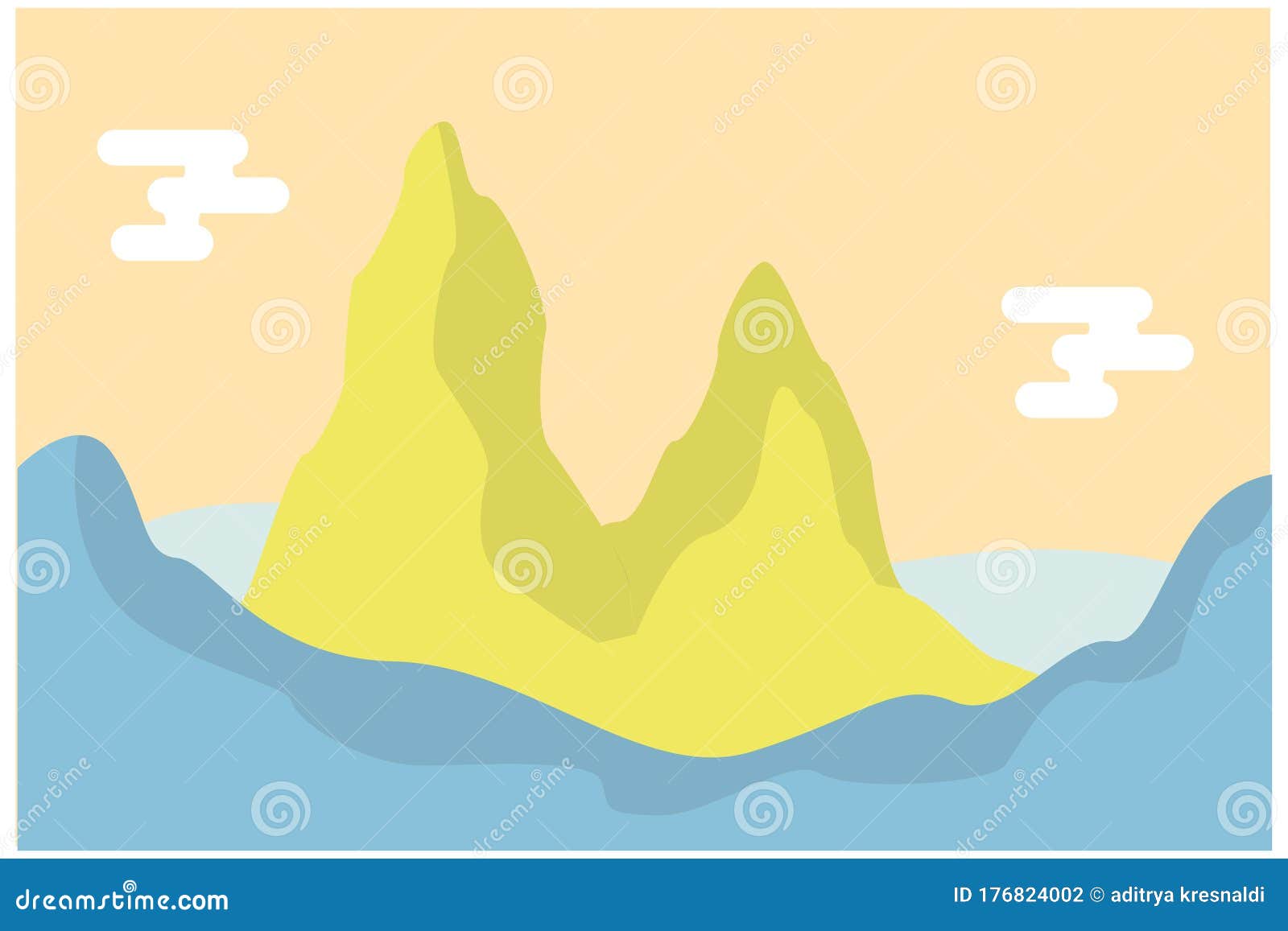 Minimalist Abstract Mountain Design, Easy Editable and Can Be Used for ...
