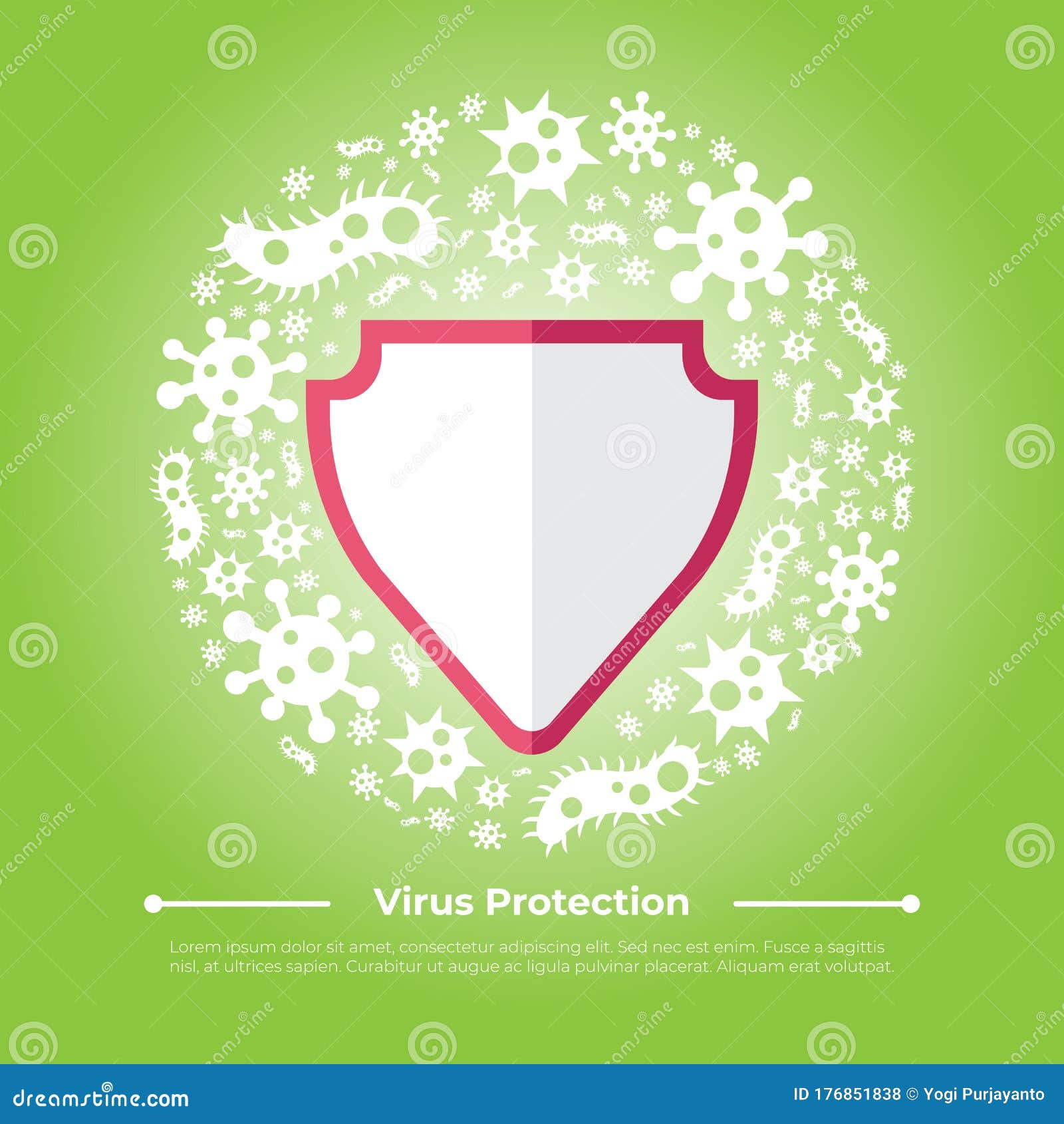 Flat Hygienic Shield Protecting from Virus, Germs and Bacteria. Stock ...