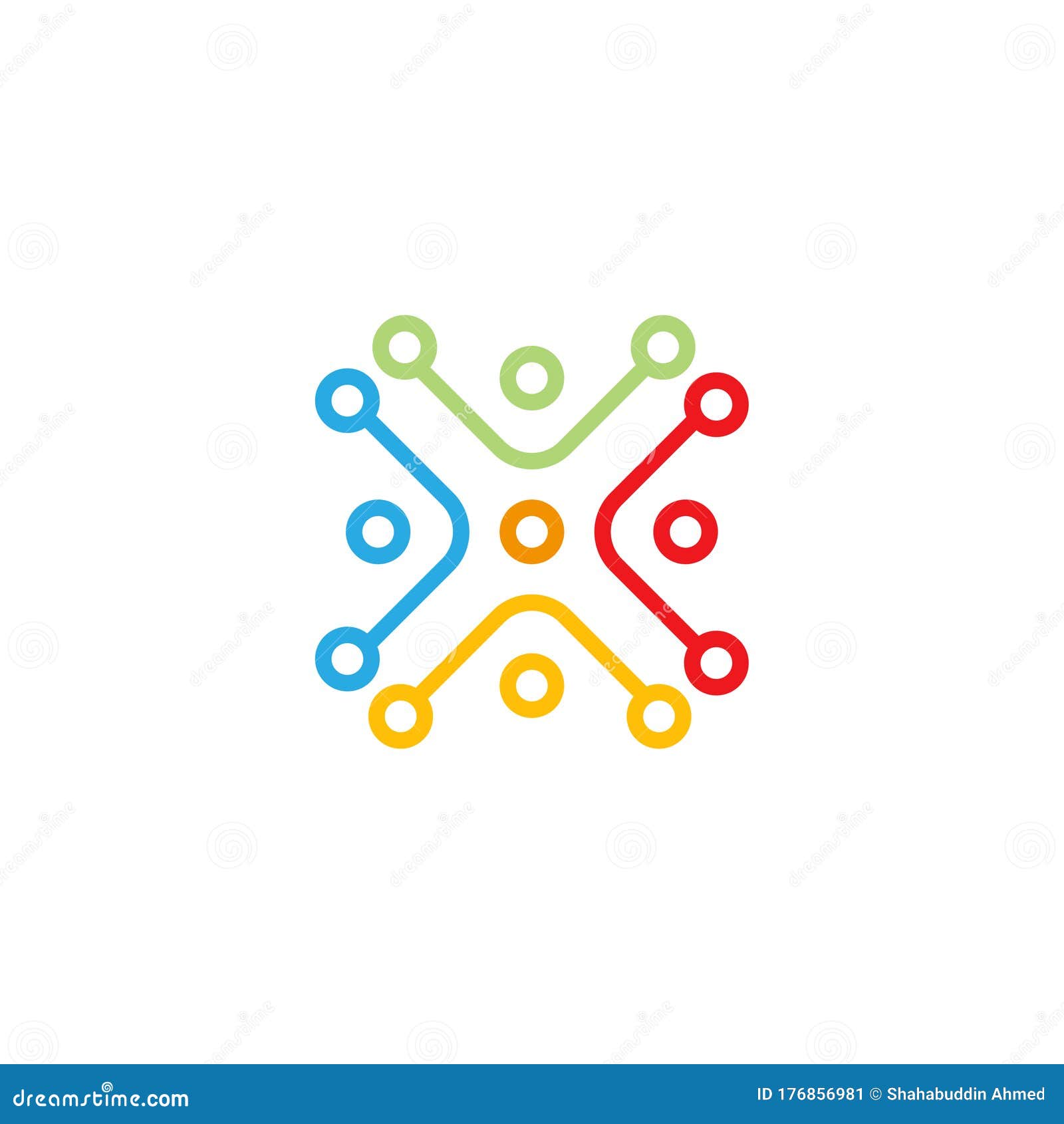 Technology- Vector Icon. Vector Tech Logo. Electric Circuit Icon Stock ...