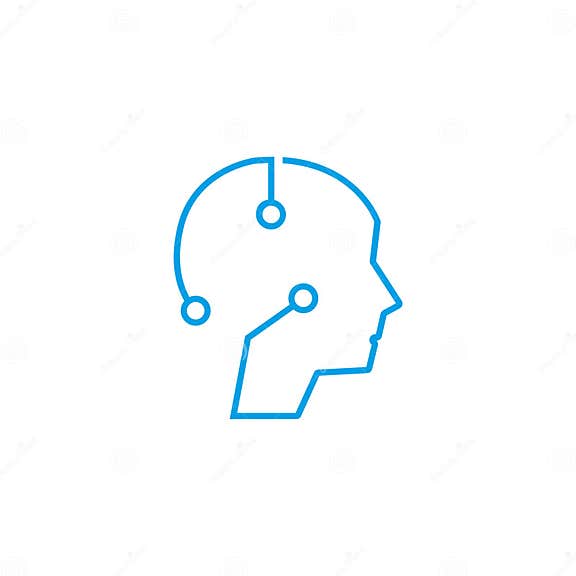 Human Brain Mind Head with Artificial Intelligence Robot Head. Brain ...