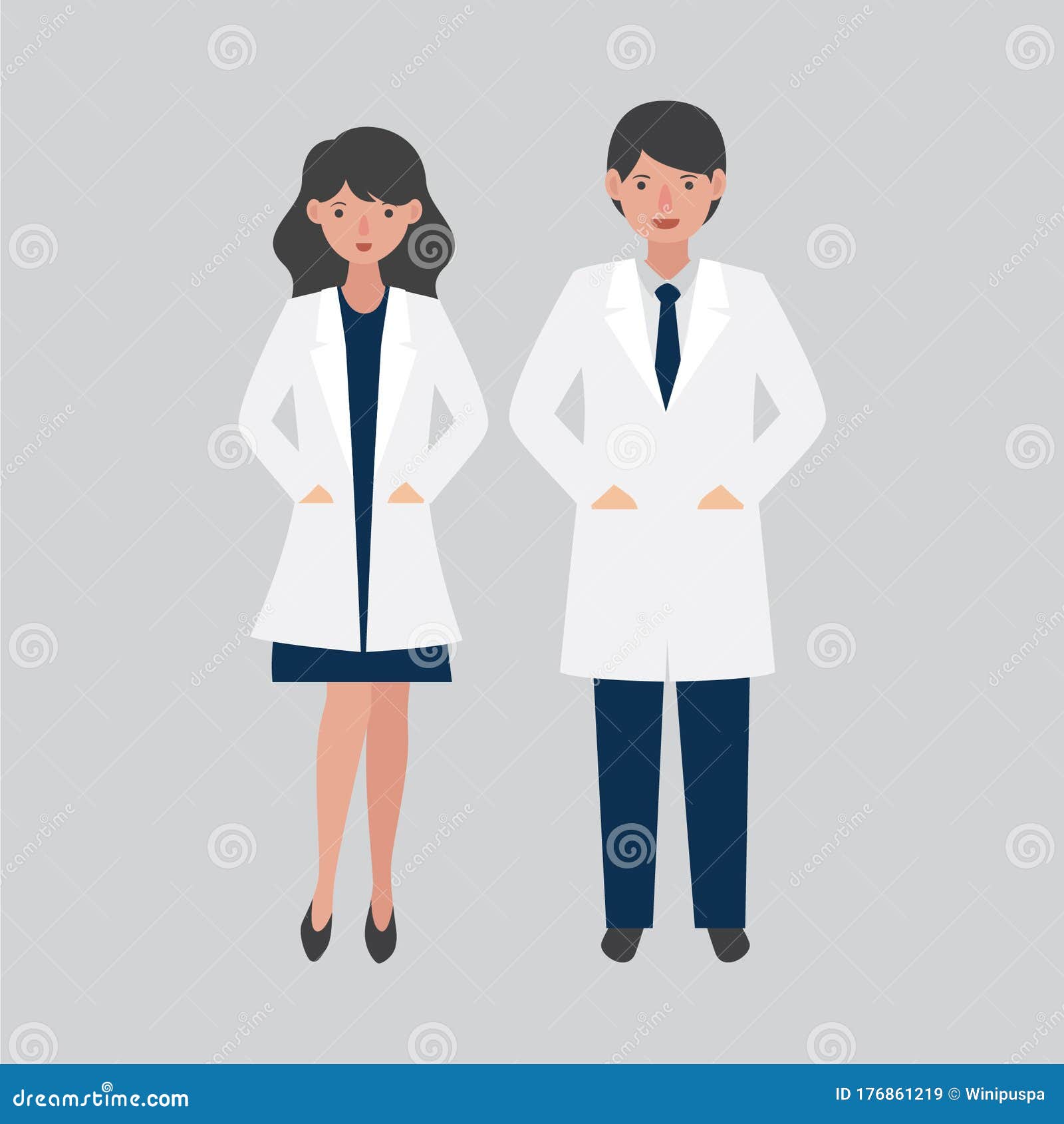 Medical People Profession Modern Vector Illustration. Doctor Character ...