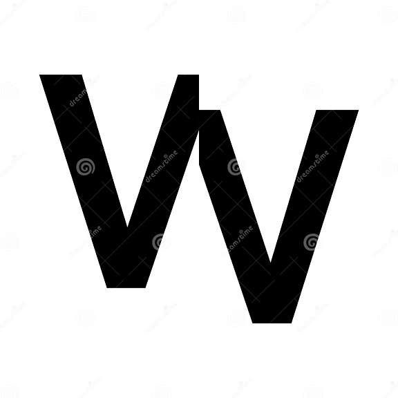 Initial Letter W Cut Off Vector Logo Stock Vector - Illustration of ...