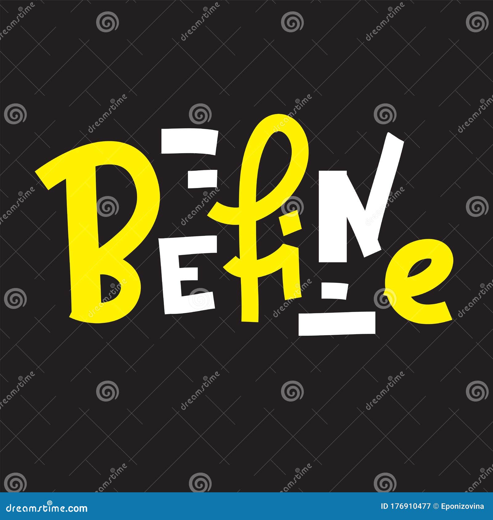 Be Fine - Inspire Motivational Quote. Hand Drawn Beautiful Lettering ...