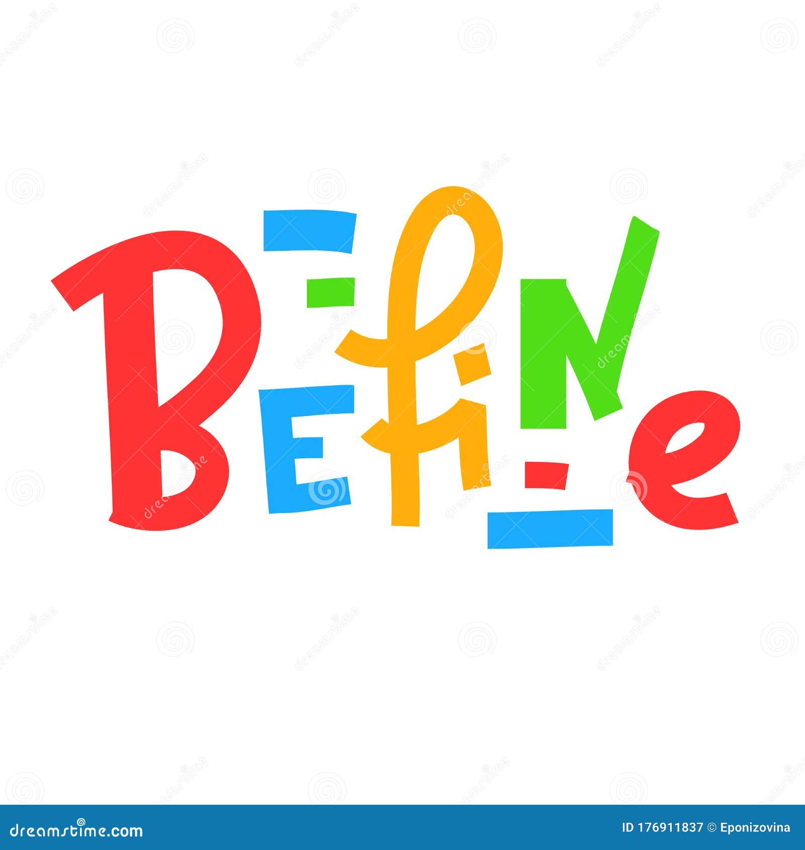 Be Fine - Inspire Motivational Quote. Hand Drawn Beautiful Lettering ...