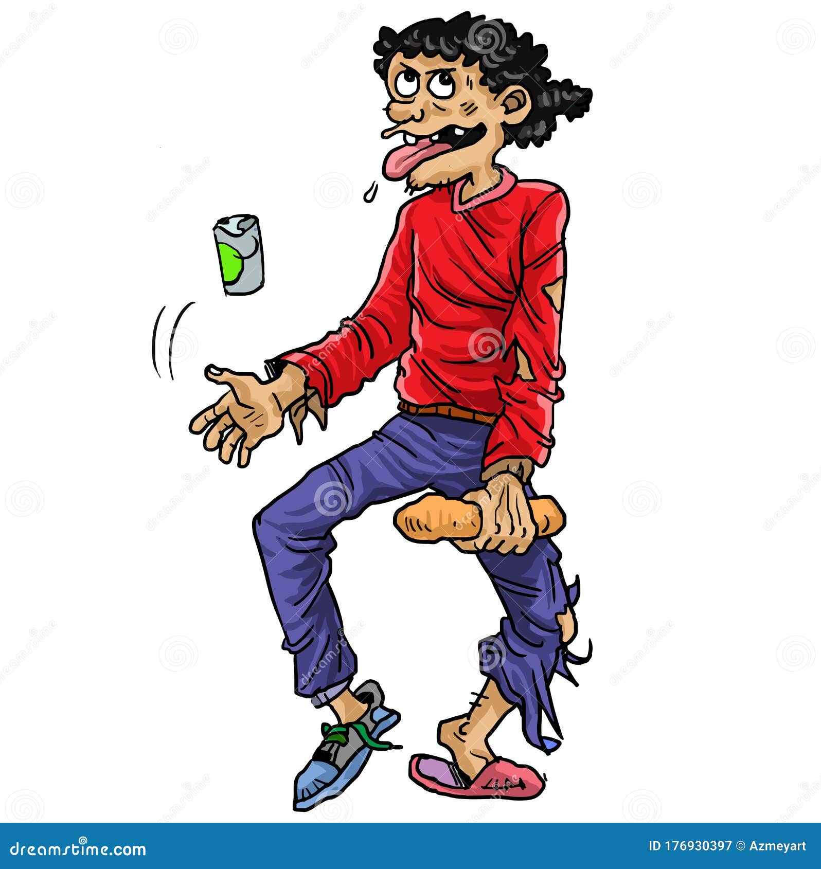 The Mad man on the street stock vector. Illustration of frustrated ...