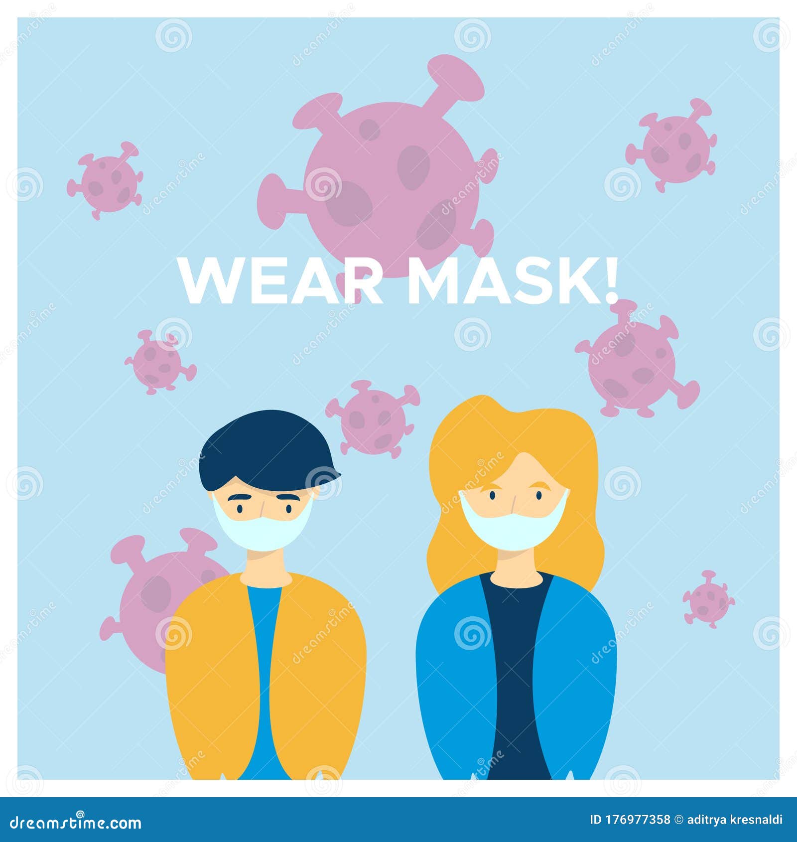 People Wearing Mask Illustration Design, Can Be Used for Many Purpose.a ...
