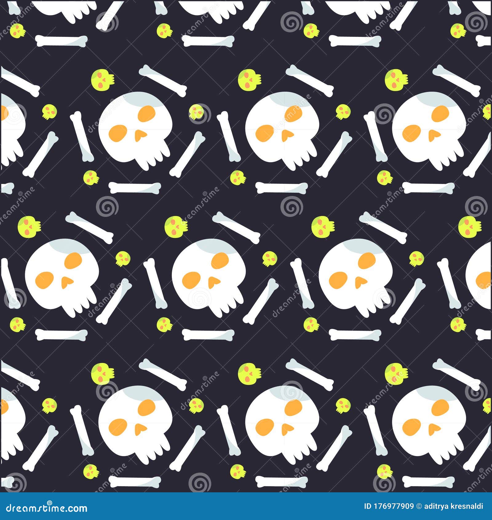 Cute Skull Pattern Design Illustration Stock Vector - Illustration of ...