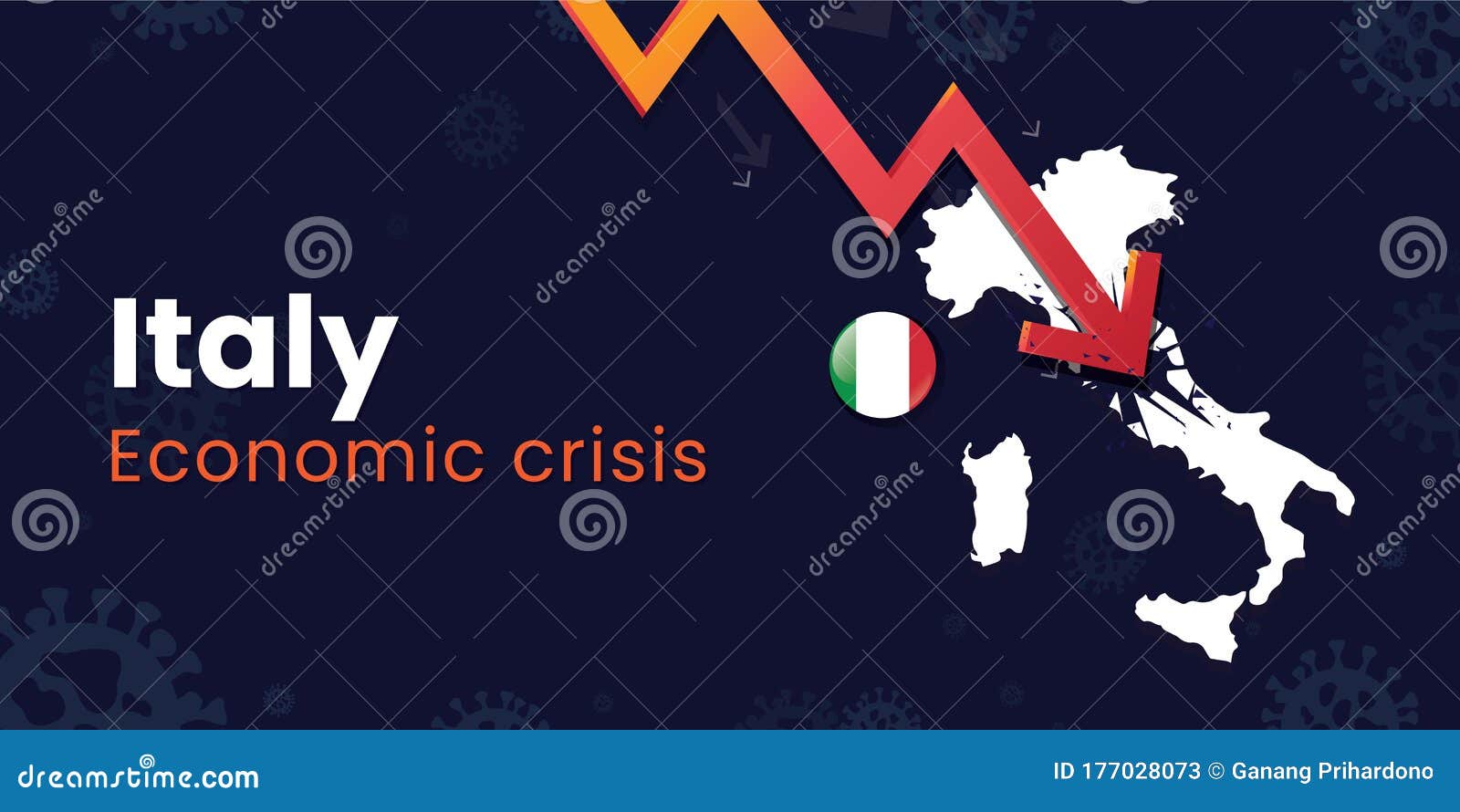 Italy Economic Crisis Vector Illustration Stock Vector - Illustration ...