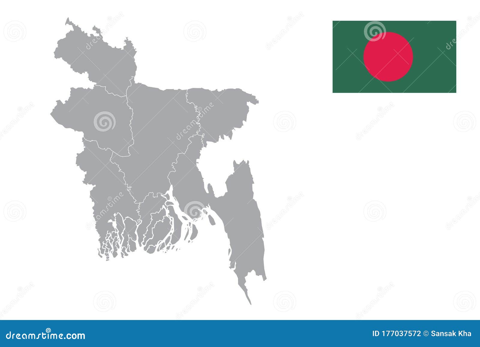 Abstract Map Of Bangladesh - Vector Illustartion Of Striped Gold ...