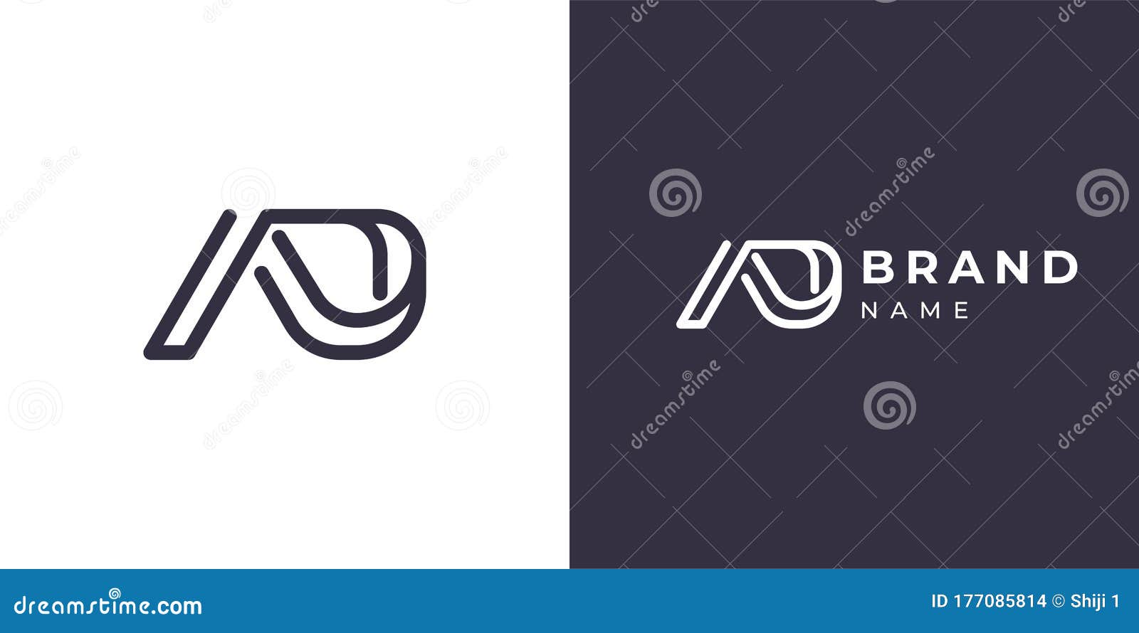 A and D Monogram Logo Design,simple Minimal Modern Style Logomark,brand ...