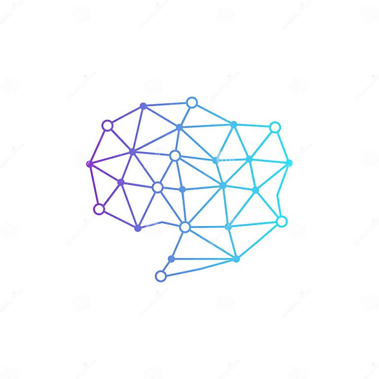 Brain Connection Vector Icon. Digital Brain. Brain Hub Icon. Stock ...