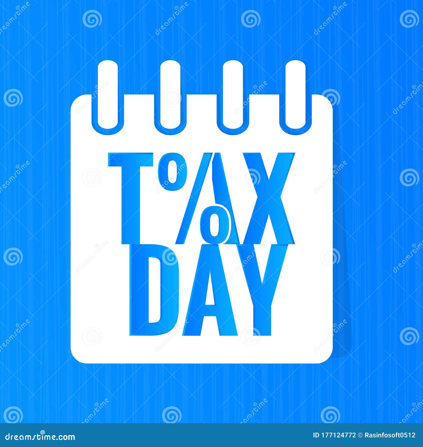 Tax Day Greetings stock vector. Illustration of government - 177124772
