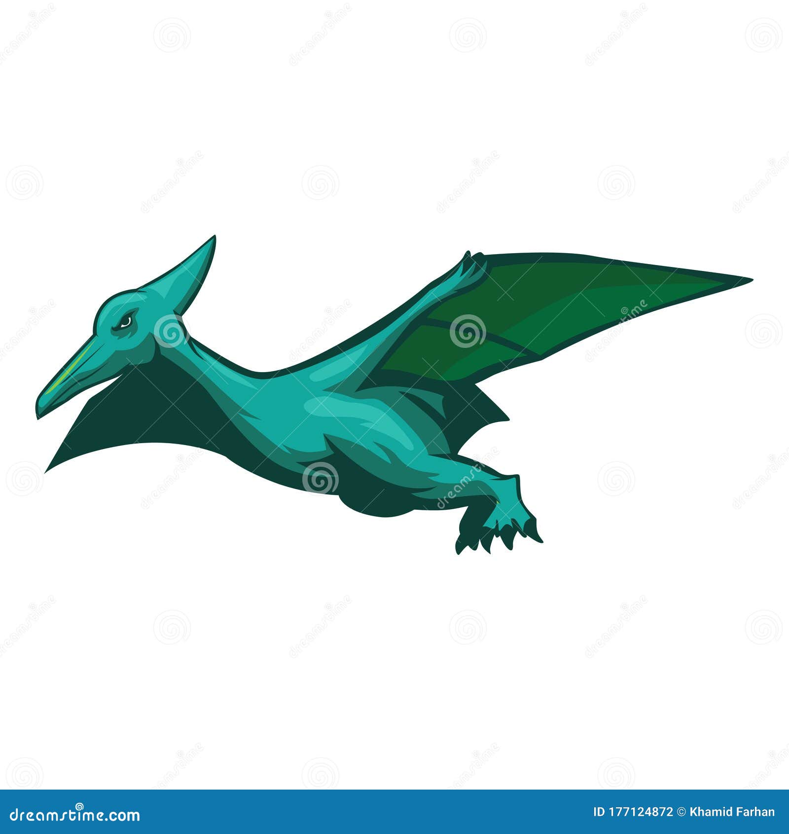 Pteranodon Vector Illustration Cartoon Drawing Stock Vector ...