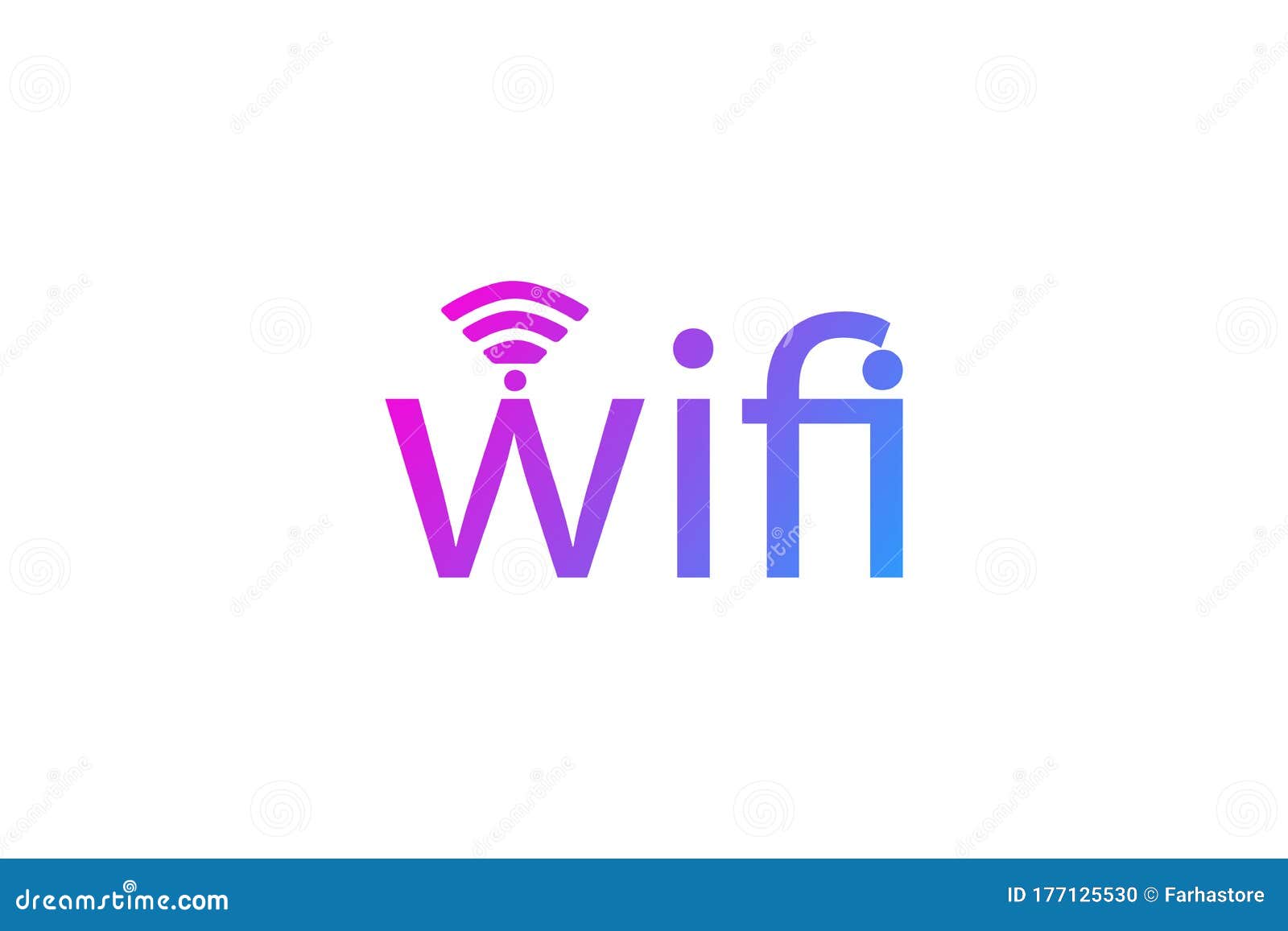 WiFi Text With Antenna Icon Stock Photography | CartoonDealer.com #16295180