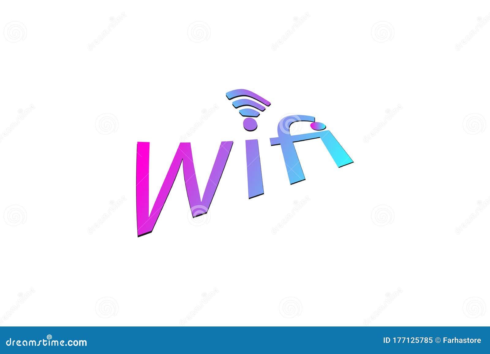 Abstract Colorful Wifi Text Symbol Stock Vector - Illustration of wifi ...