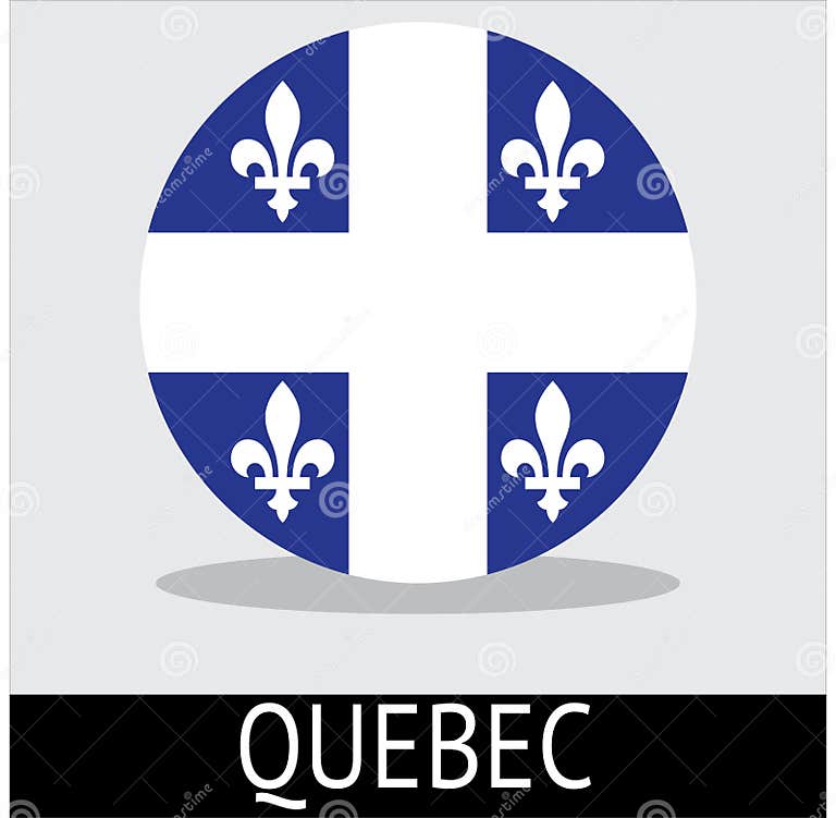 Quebec Country Flag Symbol on a White Background Stock Vector ...
