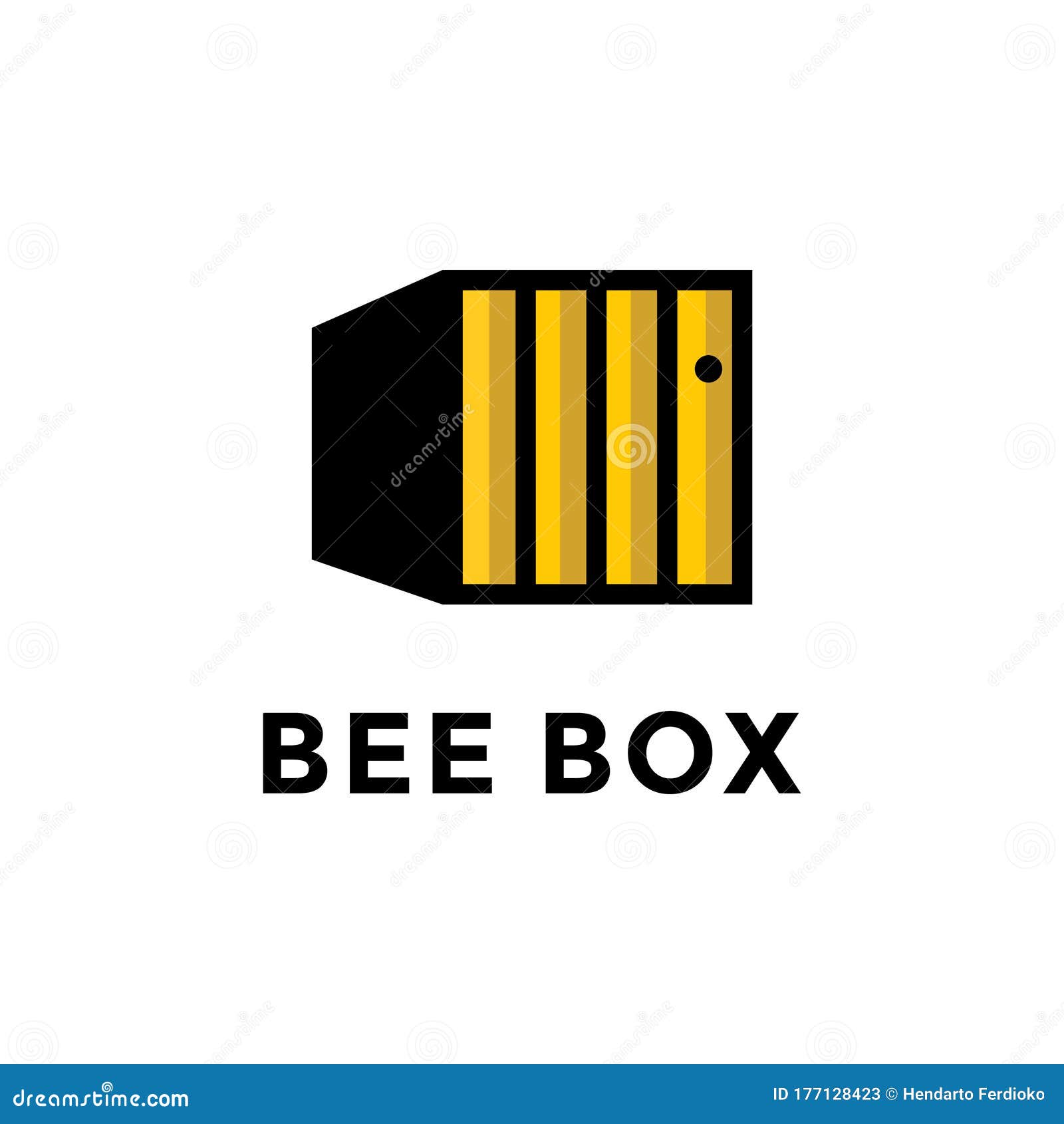 Bee Box Logo Design Vector stock vector. Illustration of beekeeper ...