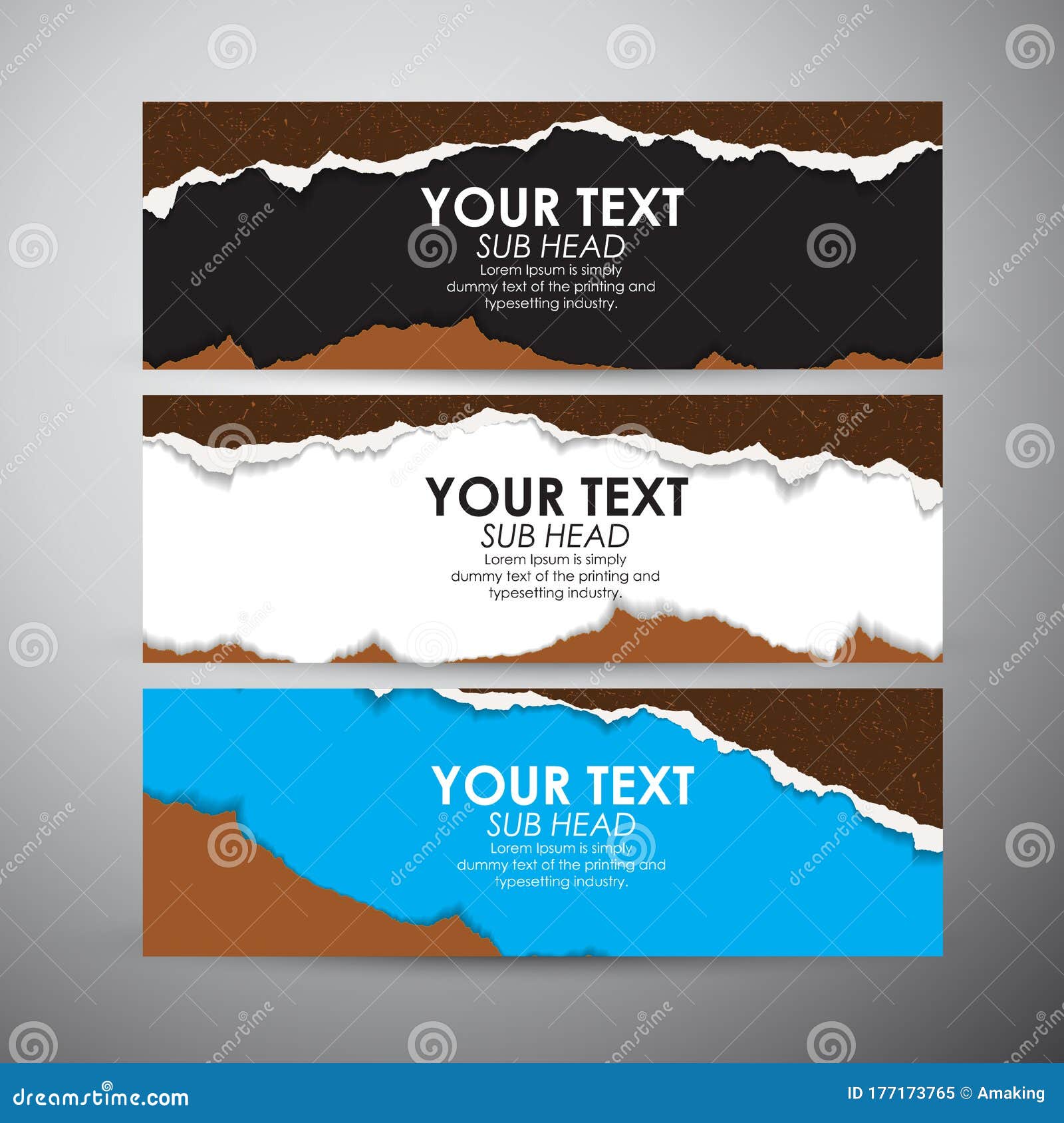 Torn Banners Cartoon Vector | CartoonDealer.com #45302005