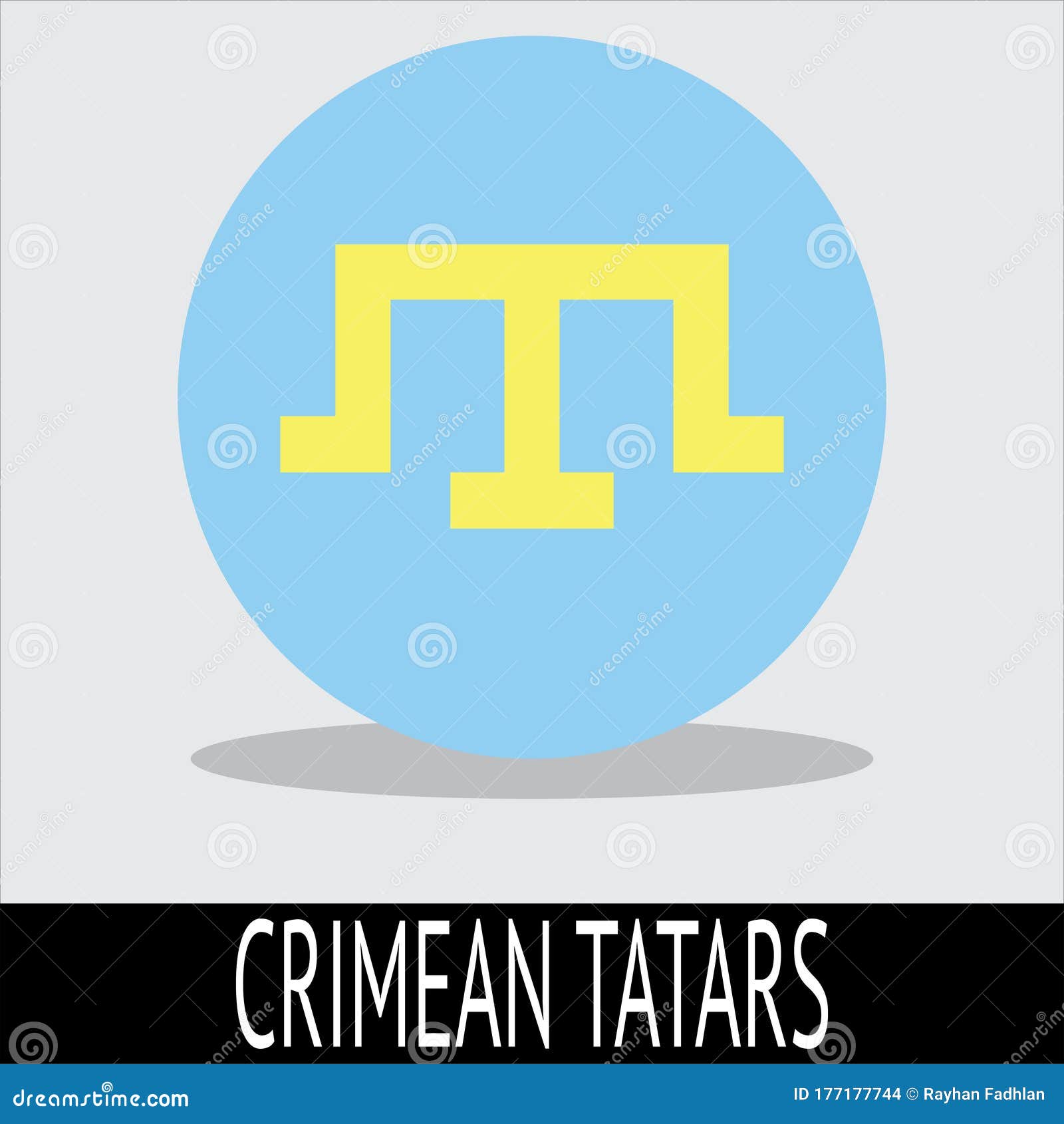 Crimean Tatars Flag Circle Icon Stock Vector - Illustration of button ...