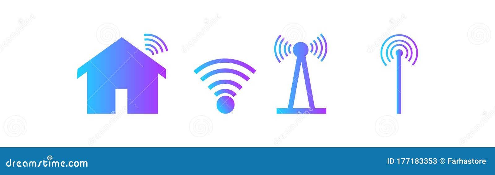 Abstract Wifi Colorful Logo Design for Commercial Use Stock Vector ...