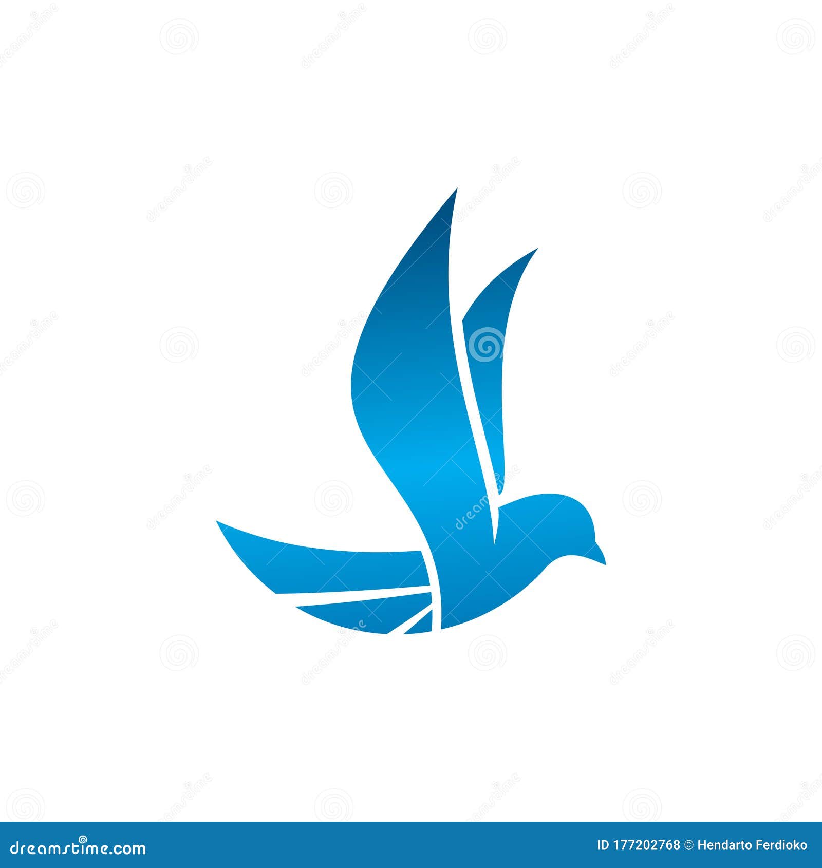 Blue Bird Flying Logo Design Vector Stock Vector - Illustration of ...