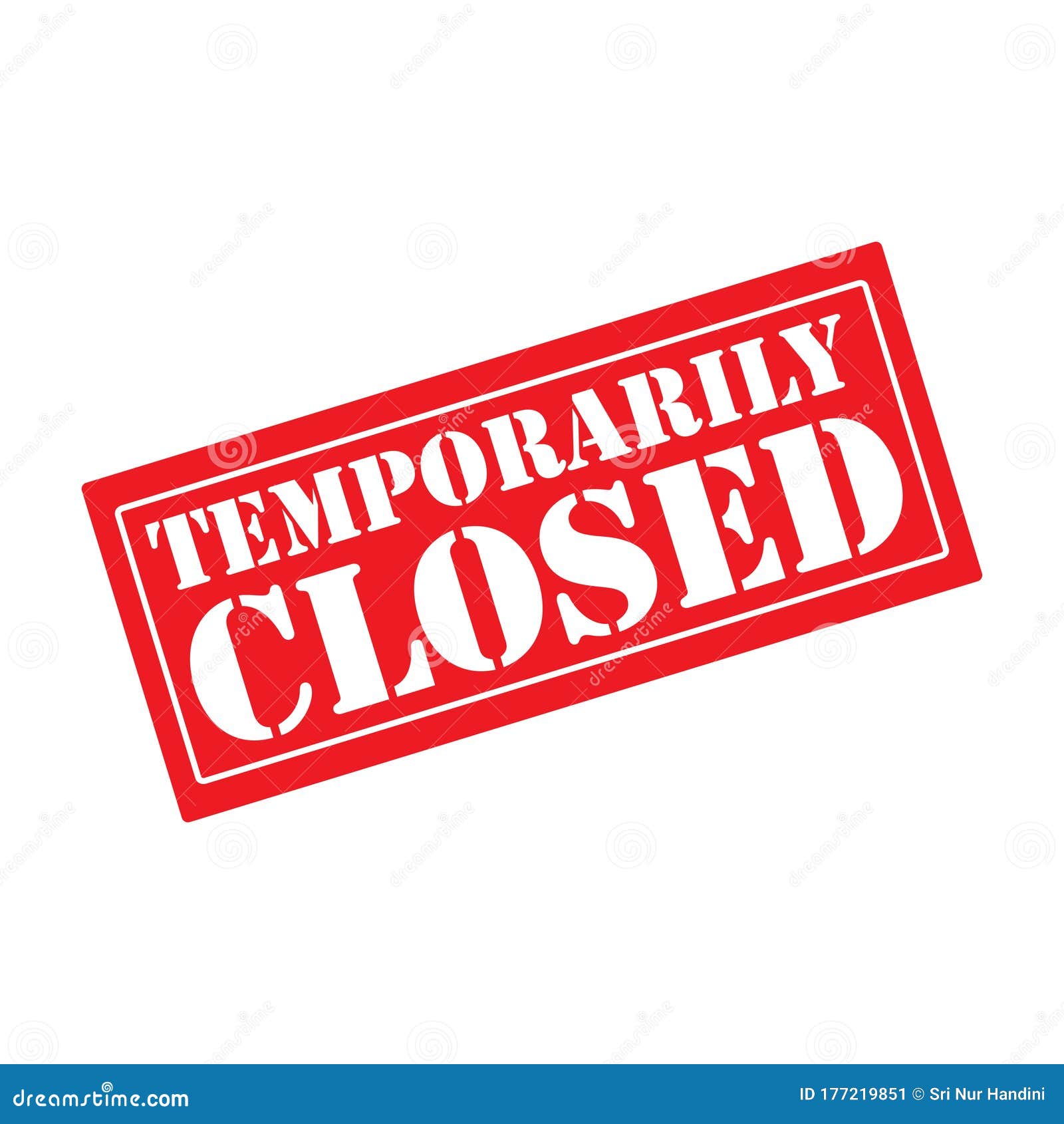 Office Temporarily Closed Sign. Information Warning Sign About ...