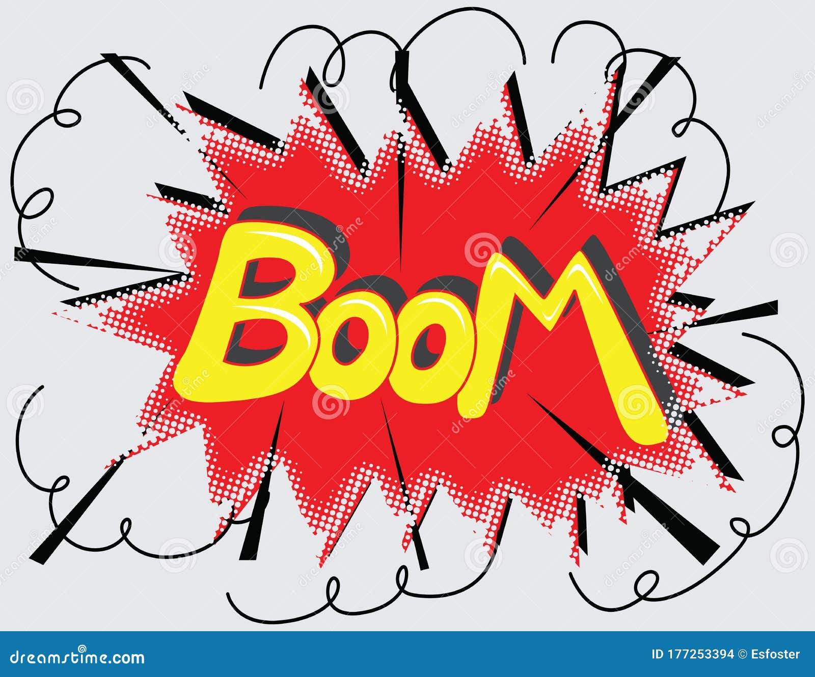 Illustration Sketch Bubble Booms Stock Vector - Illustration of sticker ...