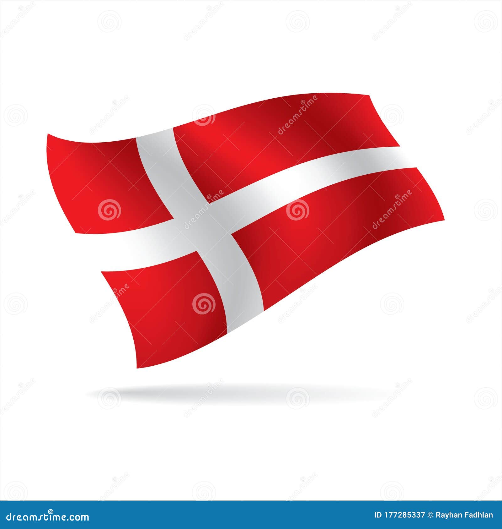 Denmark Country Flag Symbol with a White Background Stock Vector ...