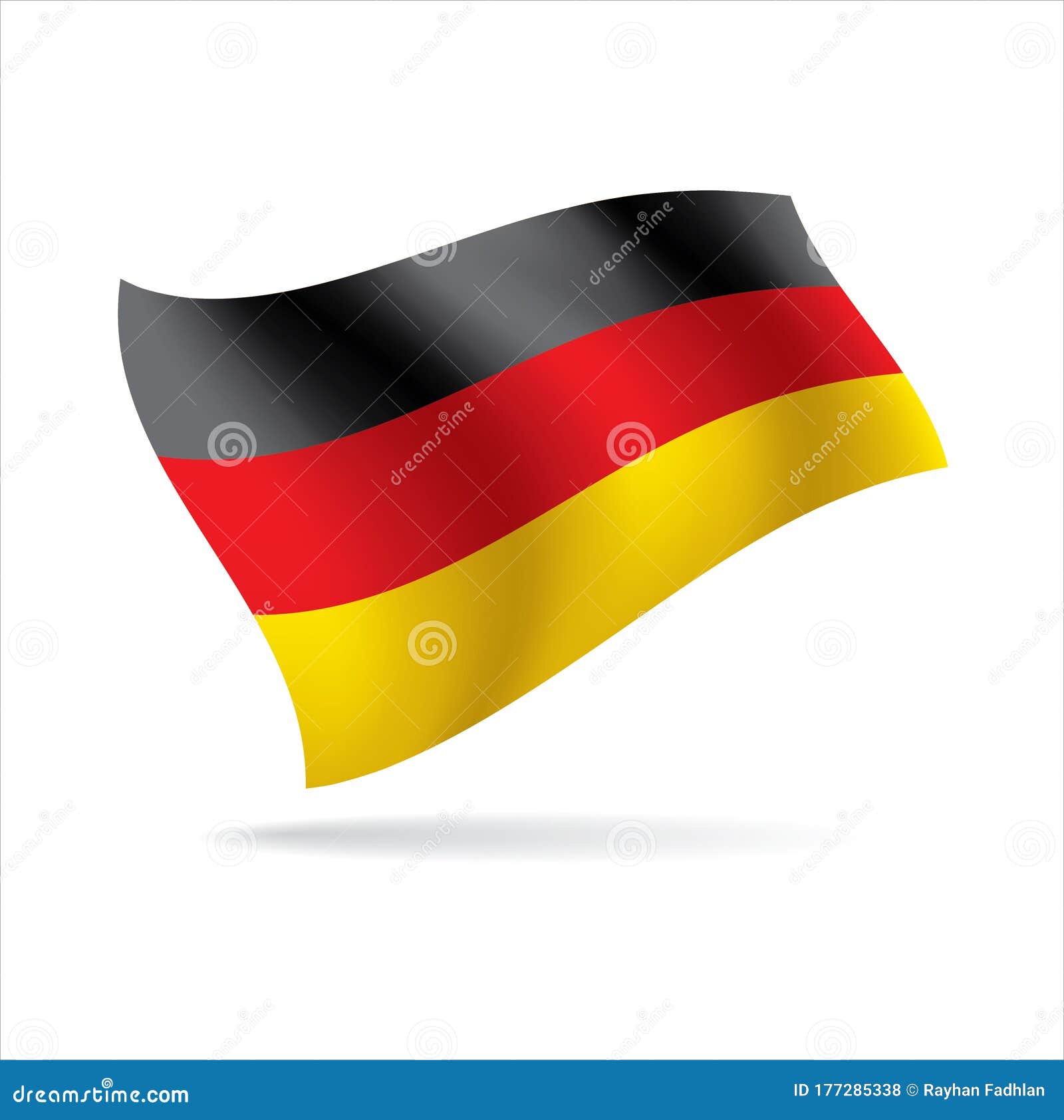 The Germany Country Flag Circle Icon with a White Background Stock ...