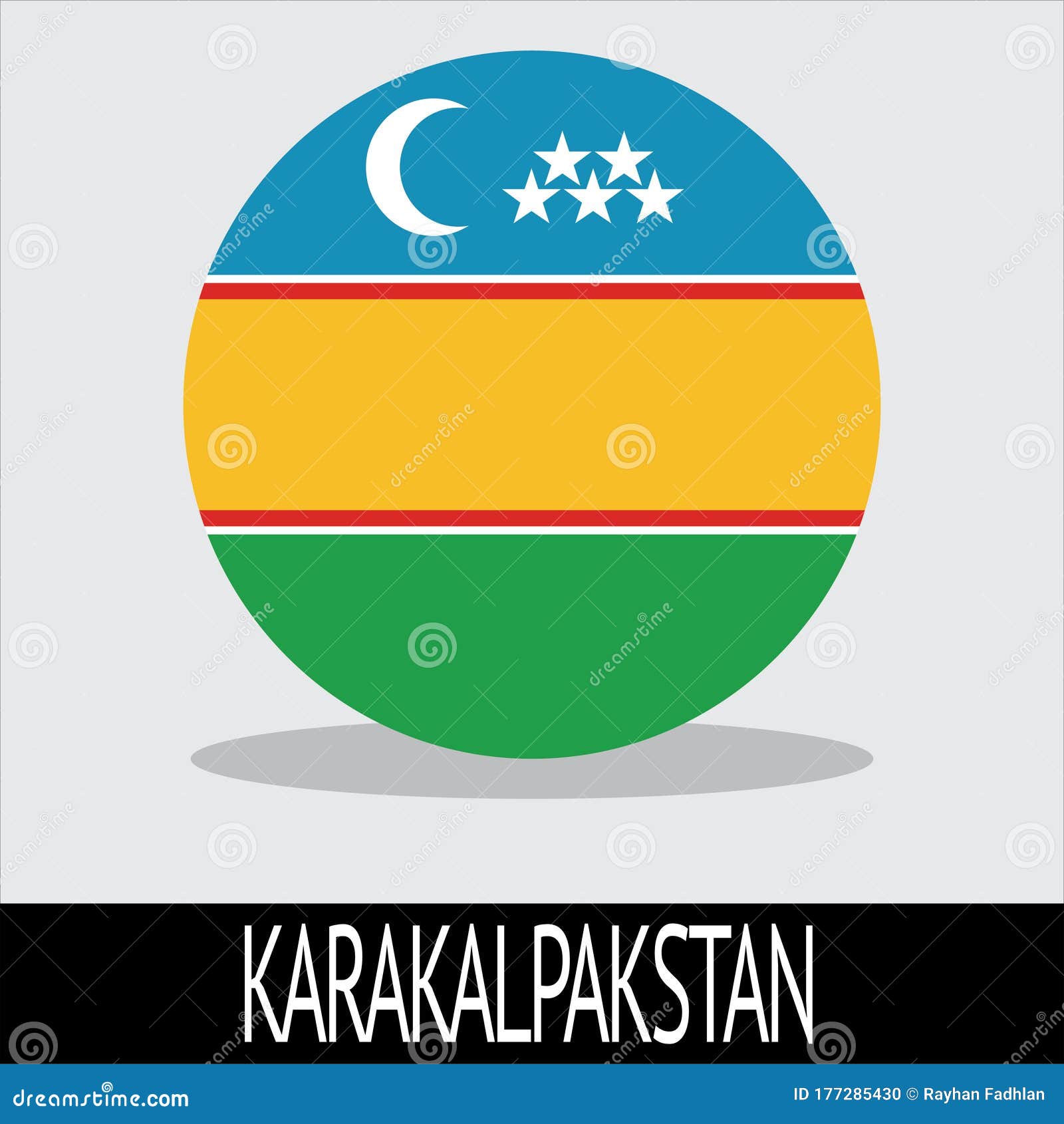 Circle of Karakalpakstan State Flag Icon Stock Vector - Illustration of ...