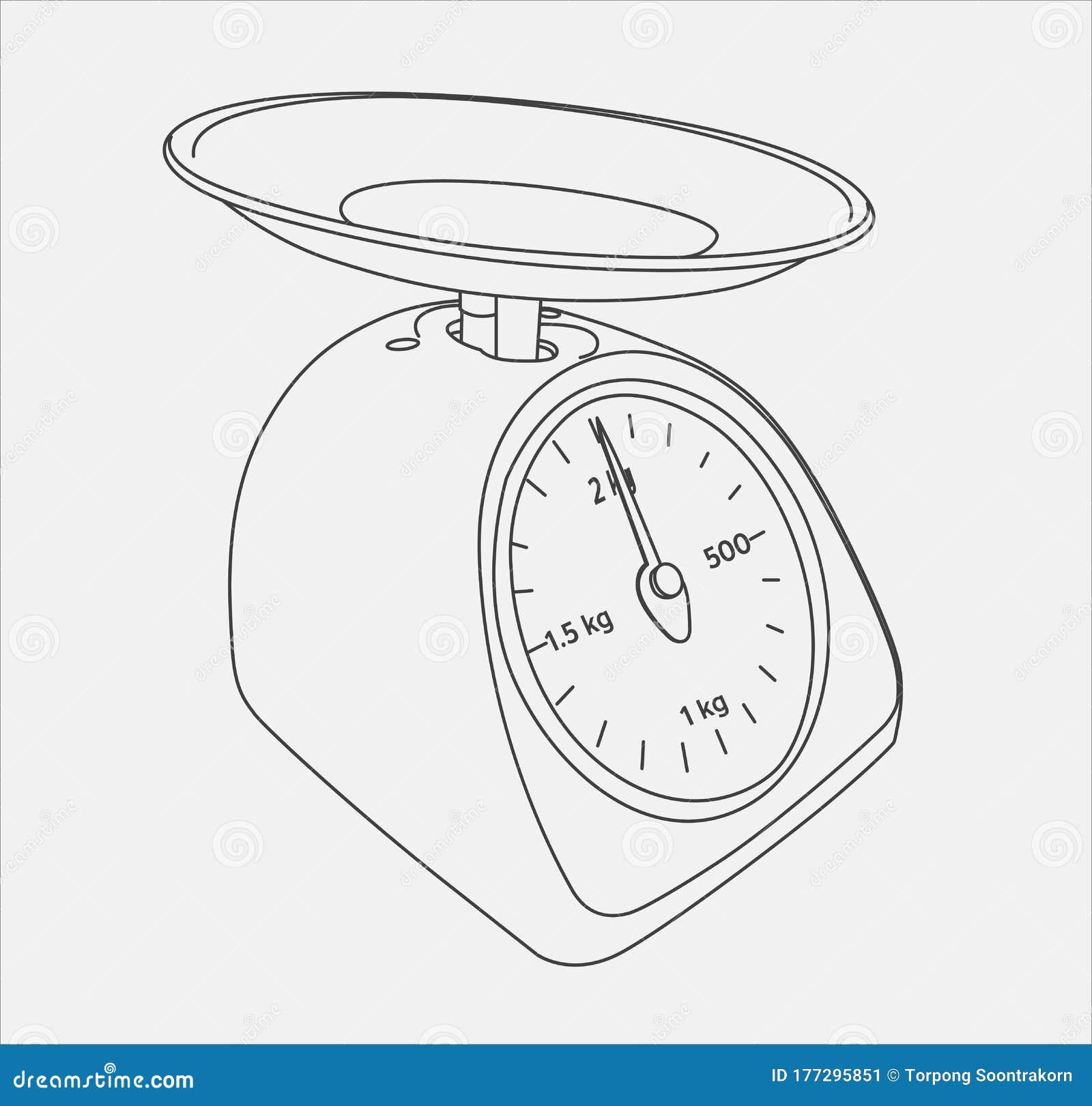 Scales Hand Drawing in Vector Stock Vector - Illustration of weight ...