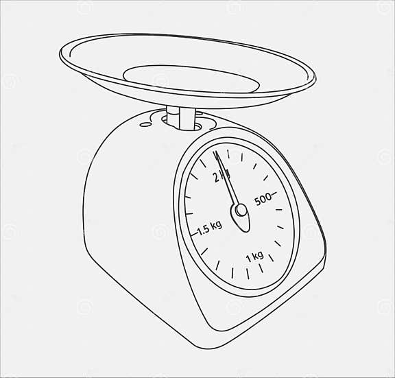 Scales Hand Drawing in Vector Stock Vector - Illustration of weight ...