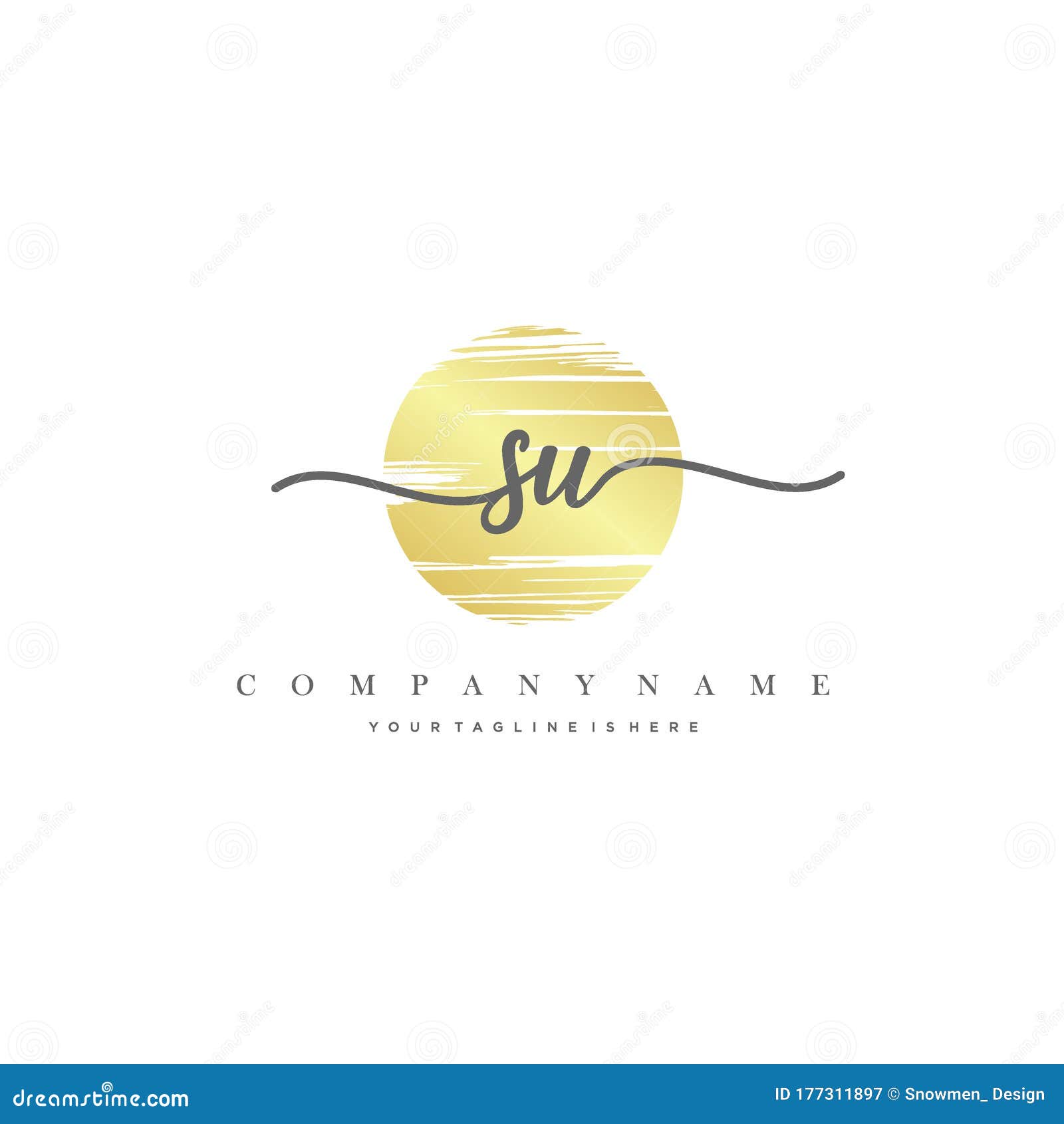 SU Initial Letter Handwriting Logo Hand Drawn Template Vector. Stock ...