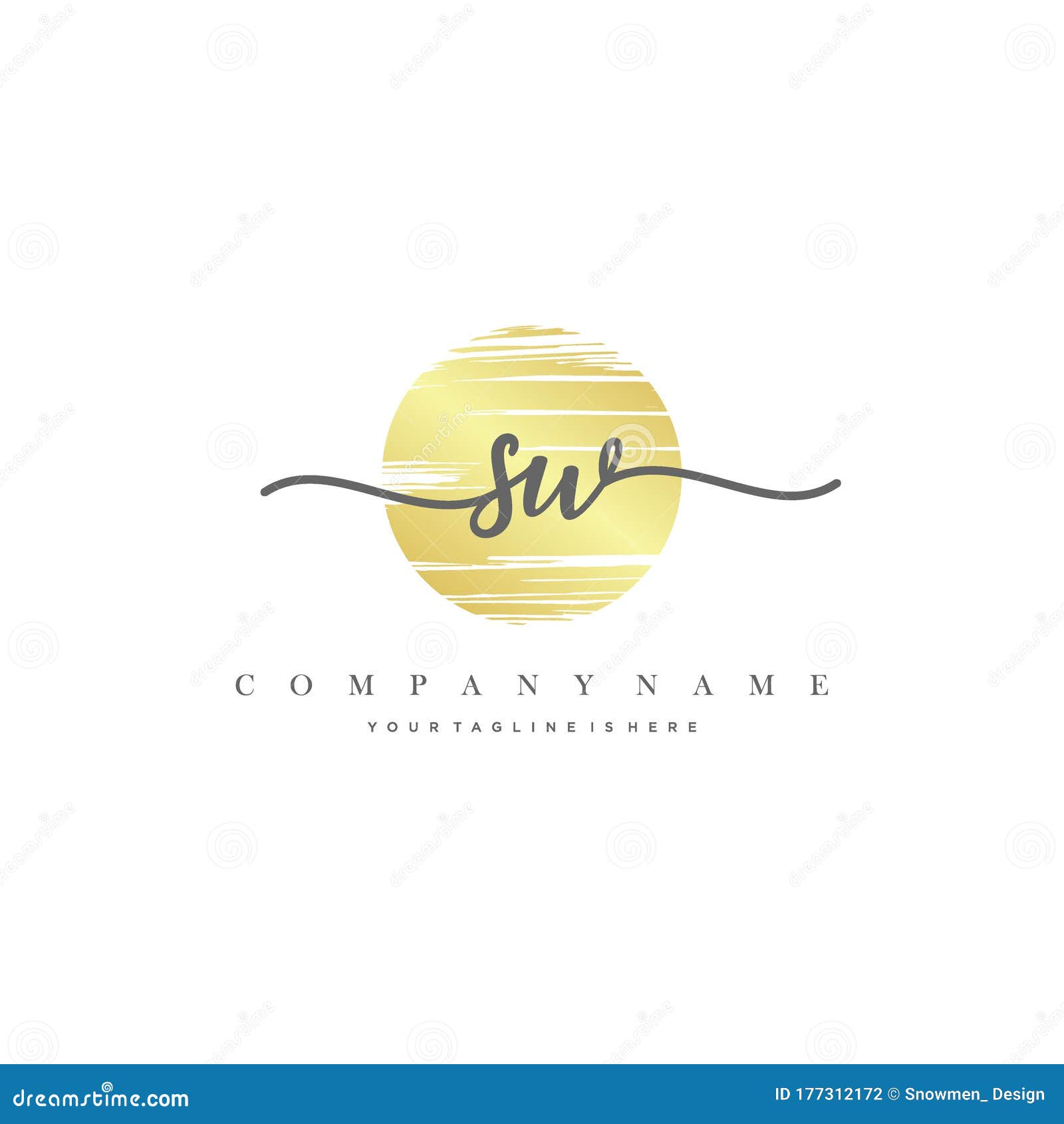 SW Initial Letter Handwriting Logo Hand Drawn Template Vector. Stock ...