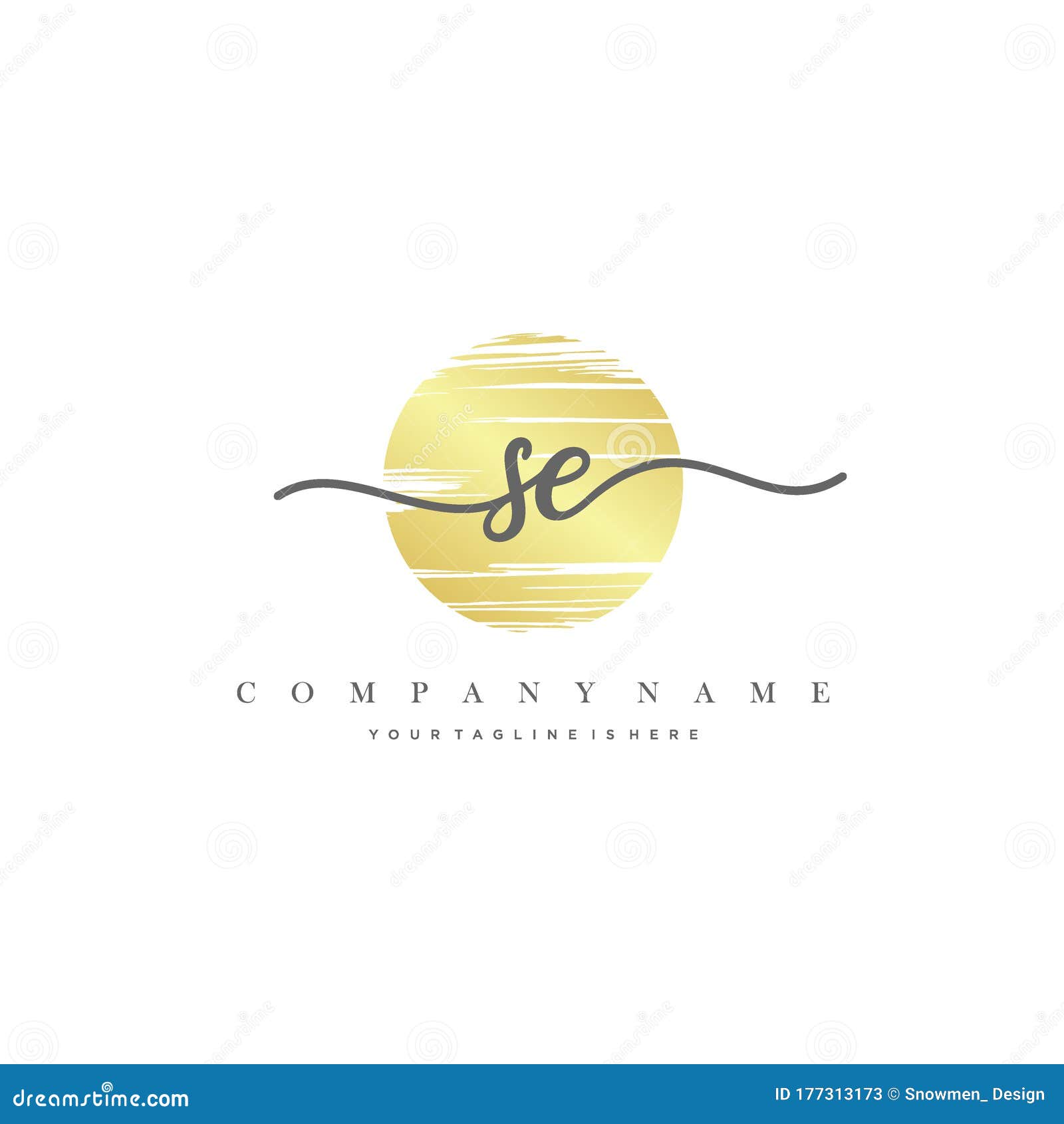 SE Initial Letter Handwriting Logo Hand Drawn Template Vector. Stock ...