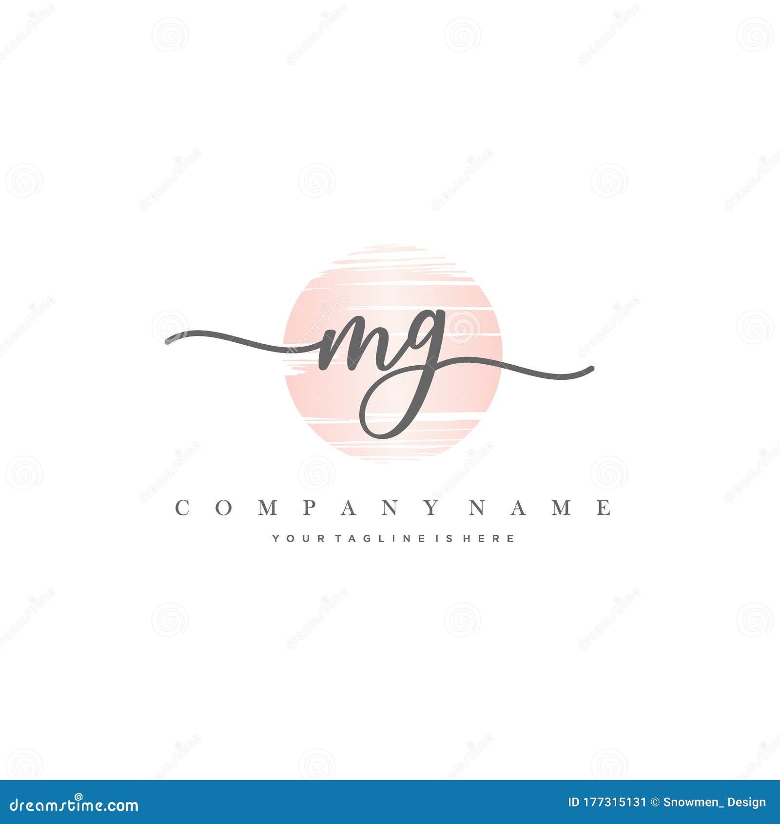 MG Initial Letter Handwriting Logo Hand Drawn Template Vector. Stock ...