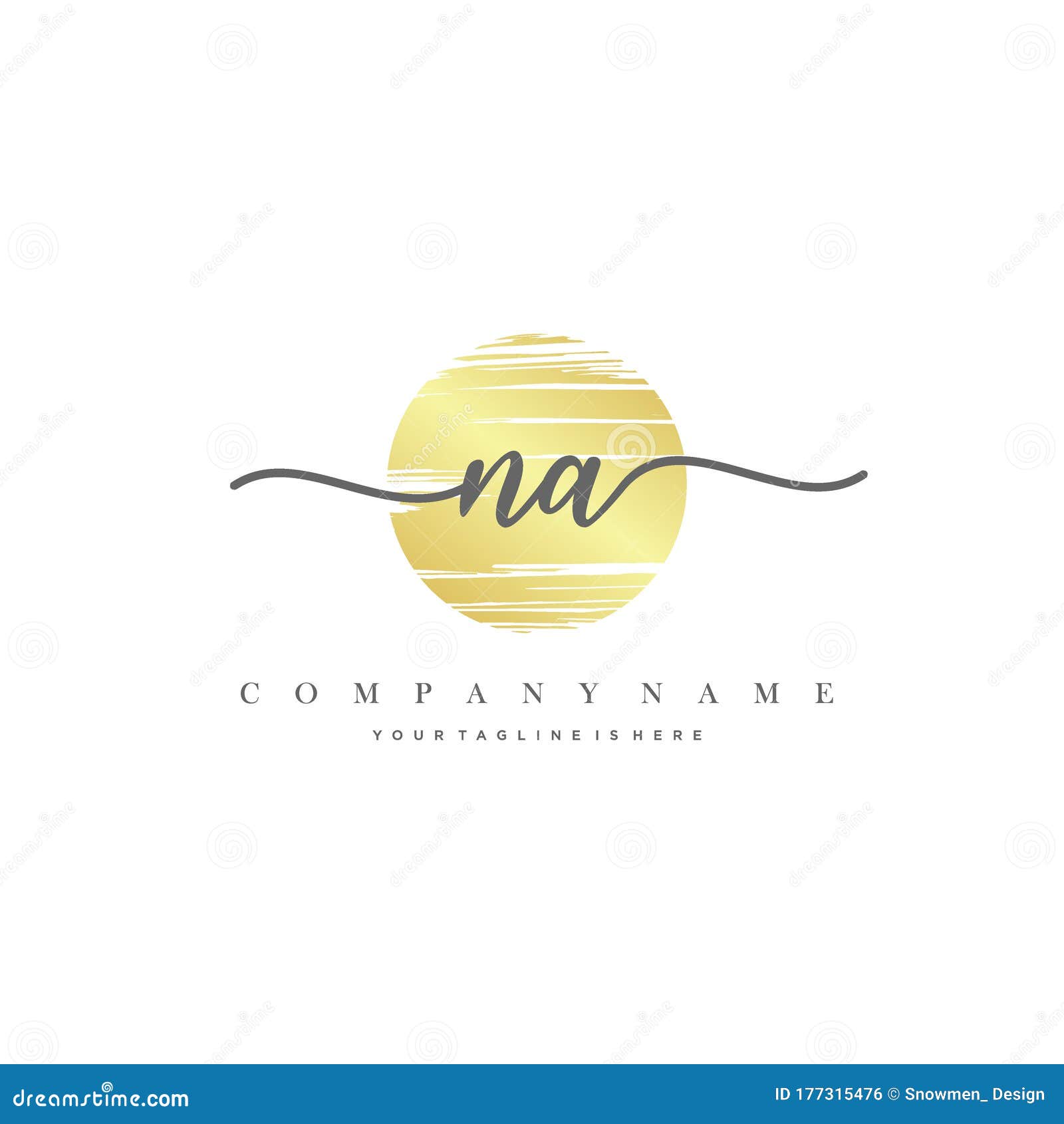 NA Initial Letter Handwriting Logo Hand Drawn Template Vector. Stock ...
