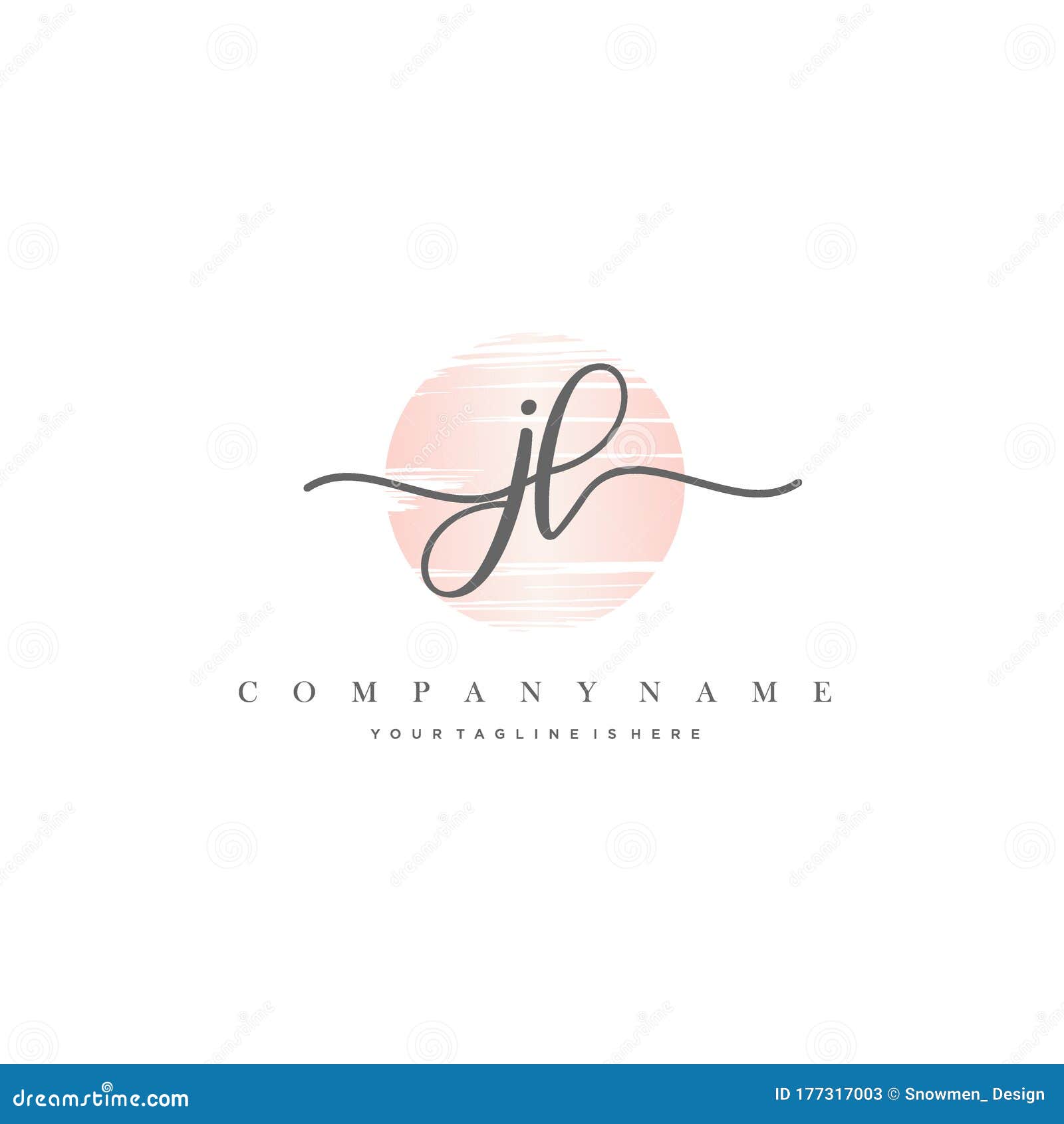 JL Initial Letter Handwriting Logo Hand Drawn Template Vector. Stock ...