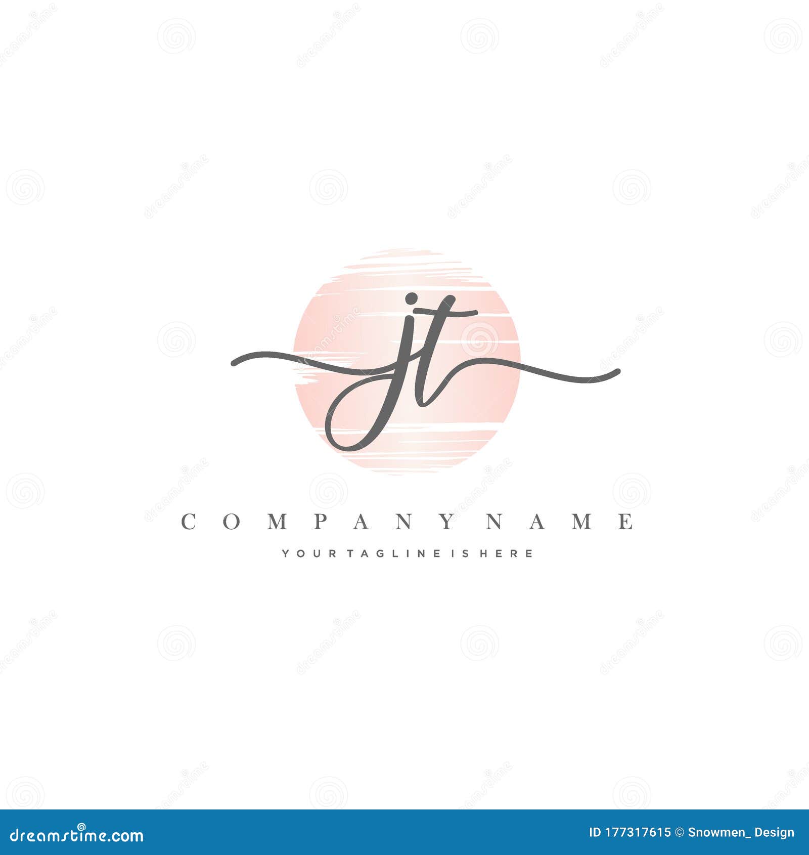 JT Initial Letter Handwriting Logo Hand Drawn Template Vector. Stock ...