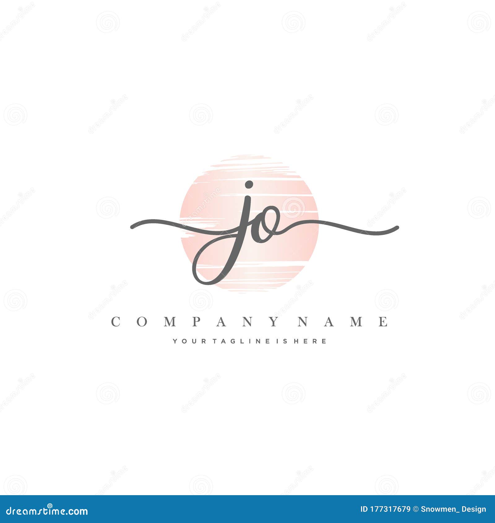 JO Initial Letter Handwriting Logo Hand Drawn Template Vector. Stock ...