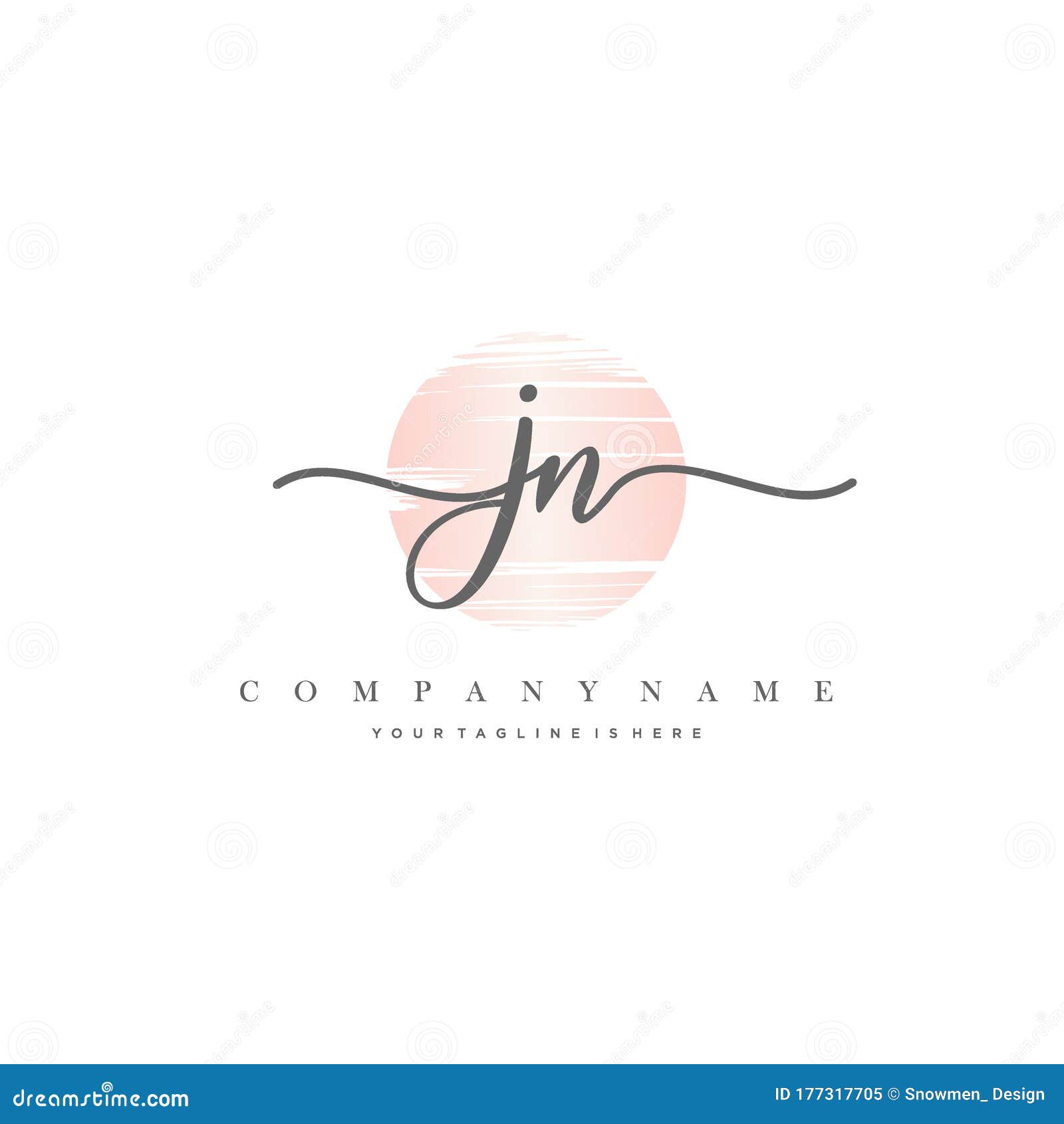 JN Initial Letter Handwriting Logo Hand Drawn Template Vector. Stock ...
