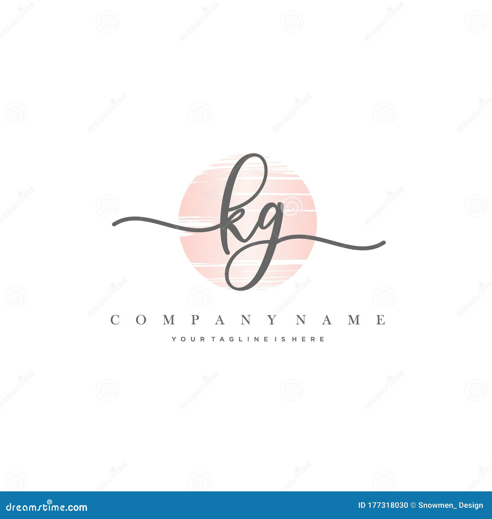 KG Initial Letter Handwriting Logo Hand Drawn Template Vector. Stock ...
