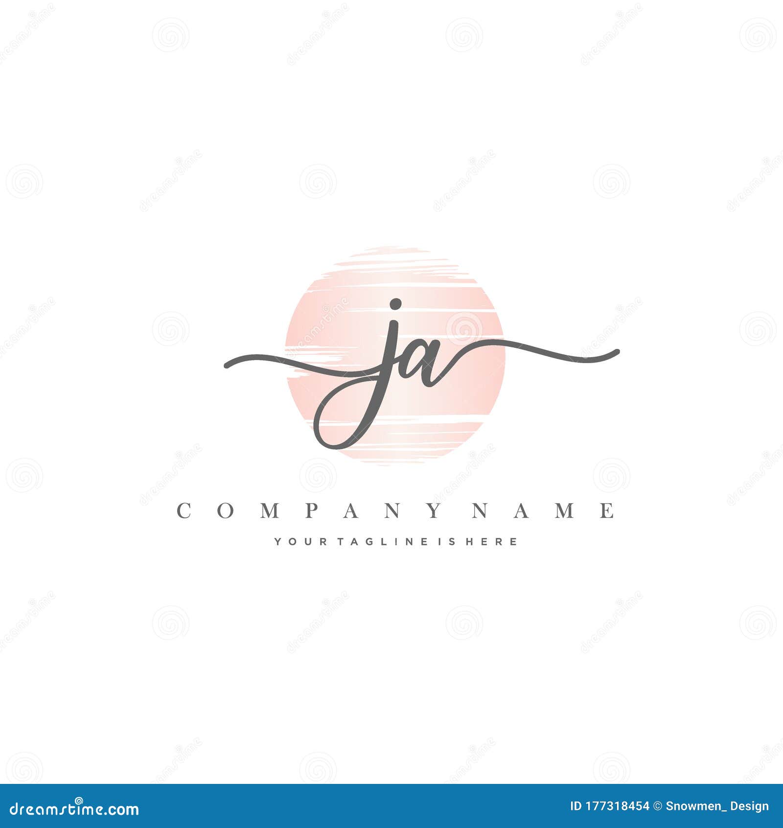 JA Initial Letter Handwriting Logo Hand Drawn Template Vector. Stock ...