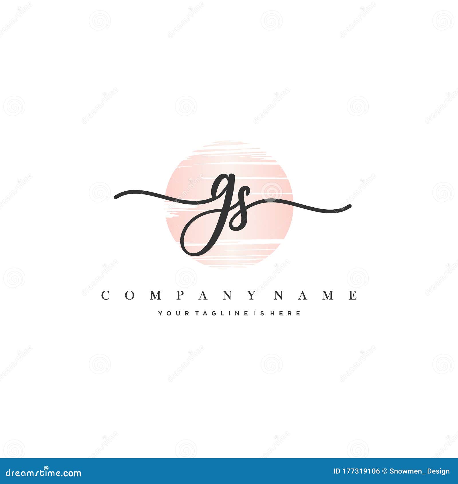 GS Initial Letter Handwriting Logo Hand Drawn Template Vector. Stock ...