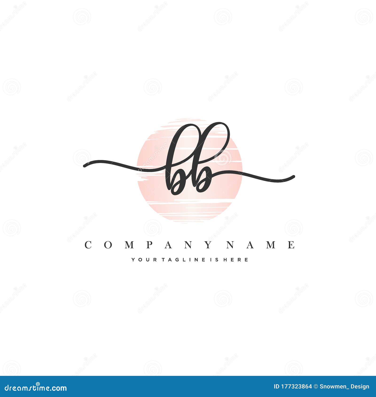 BB Initial Letter Handwriting Logo Hand Drawn Template Vector. Stock ...