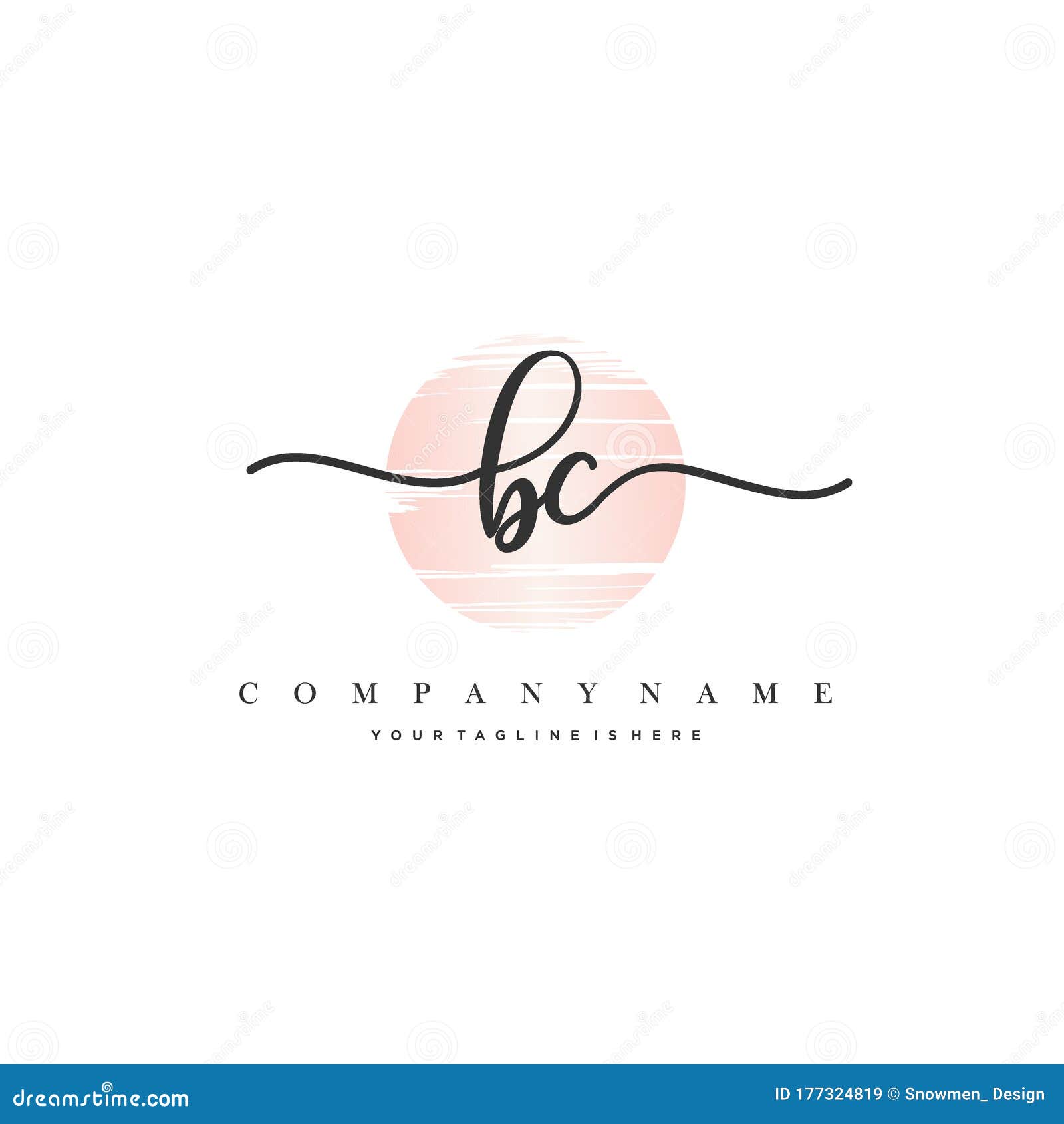 BC Initial Letter Handwriting Logo Hand Drawn Template Vector. Stock ...